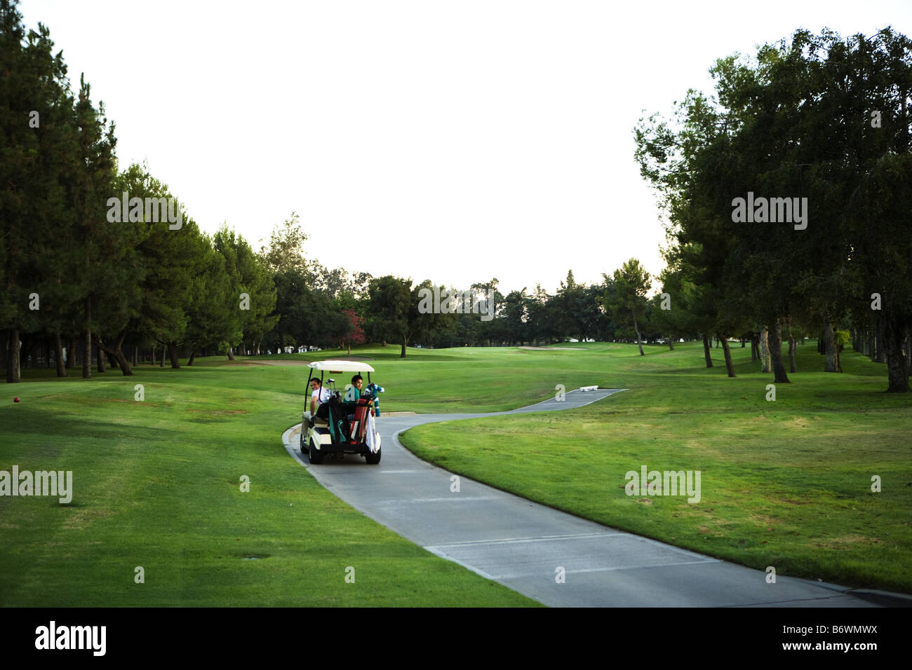 Two men driving golf cart hi-res stock photography and images - Alamy