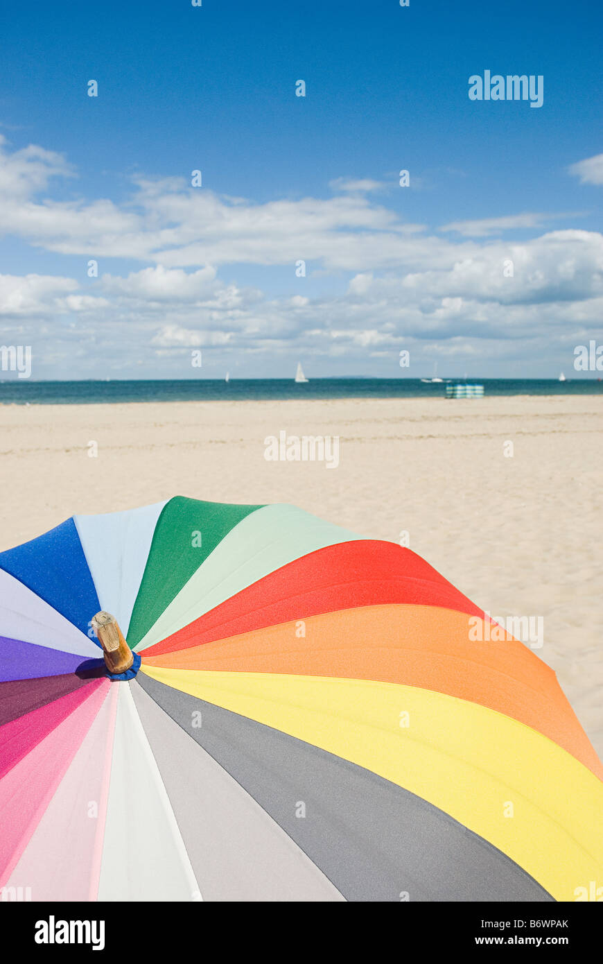 Umbrella on beach Stock Photo - Alamy