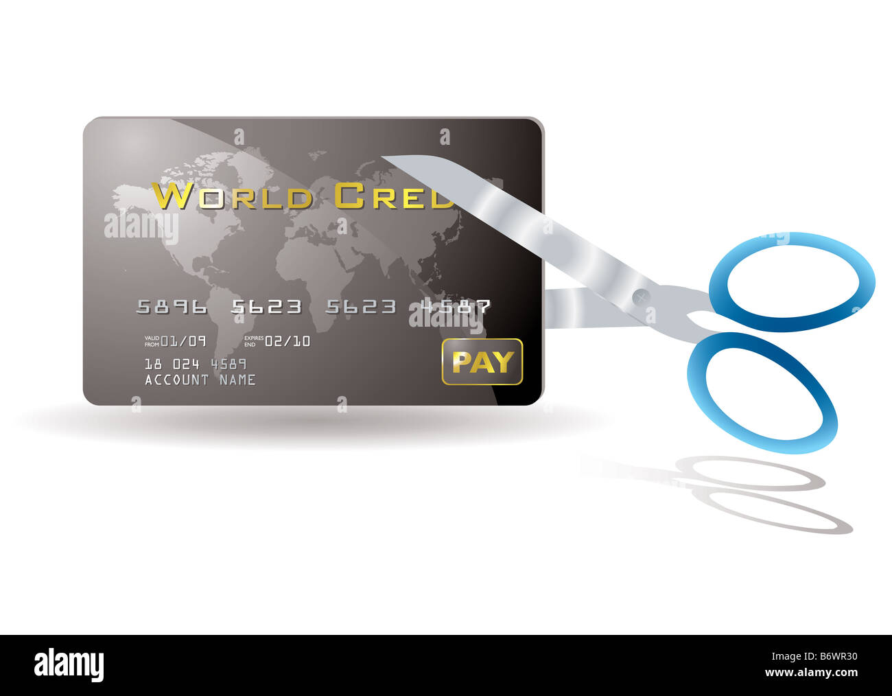 Gold credit debit card world map hi-res stock photography and images ...