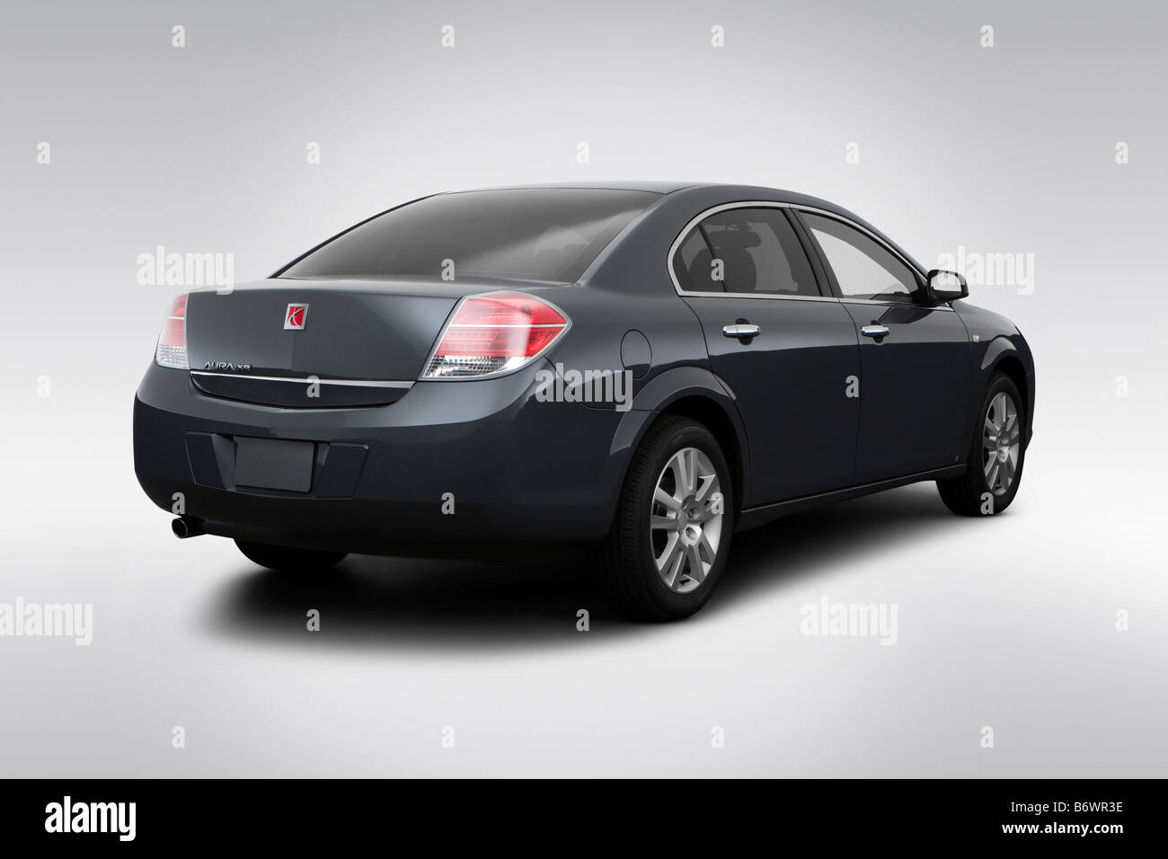 2009 Saturn Aura XR in Gray - Rear angle view Stock Photo - Alamy