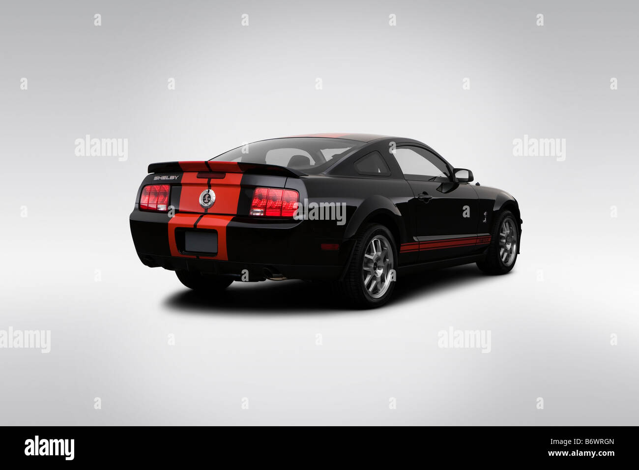 2009 Ford Shelby GT500 in Black - Rear angle view Stock Photo - Alamy