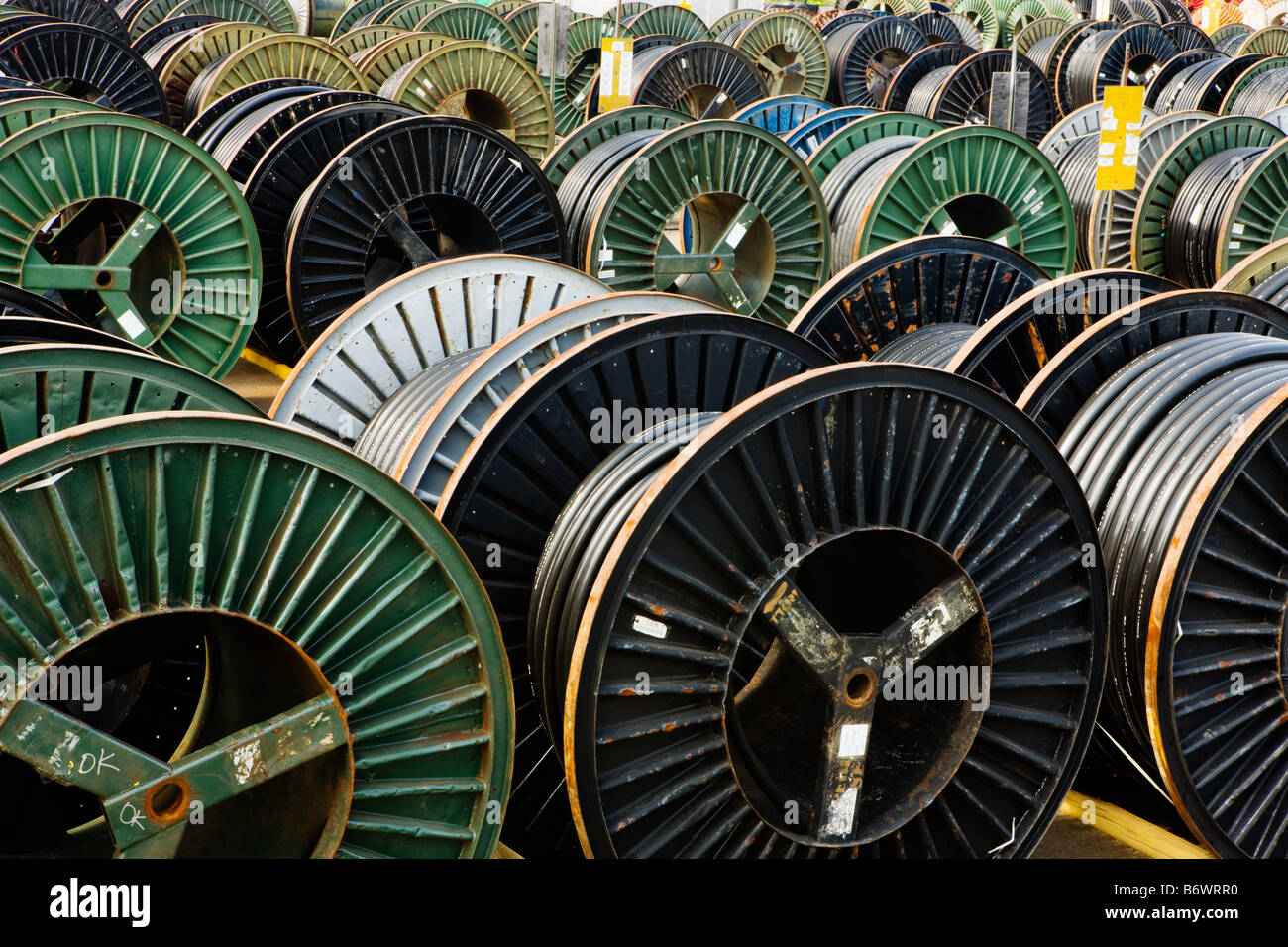 Cable drums hi-res stock photography and images - Alamy