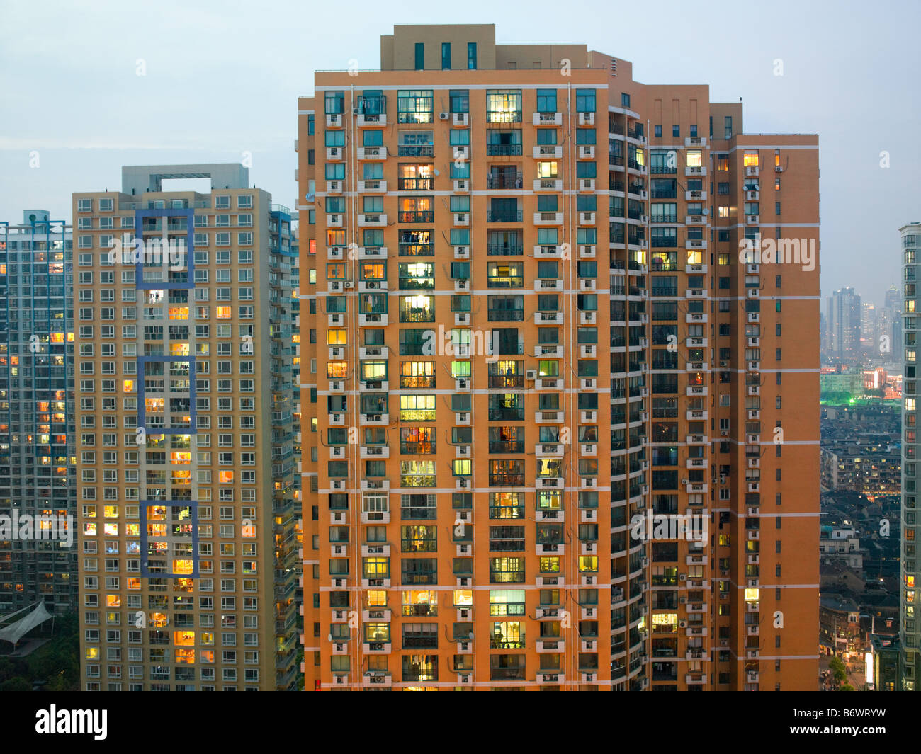 Shanghai apartment buildings Stock Photo - Alamy