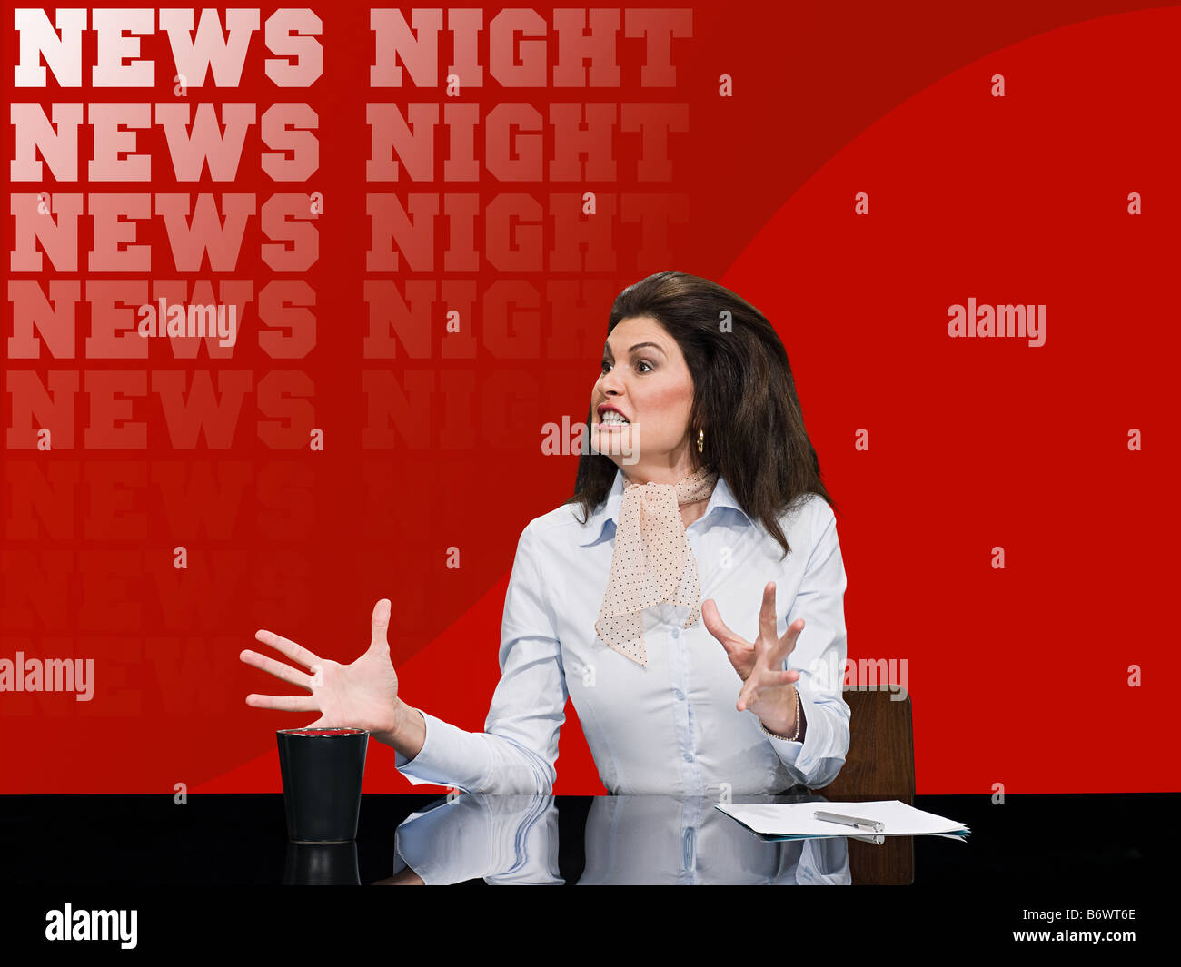 News Studio Reporter High Resolution Stock Photography and Images - Alamy