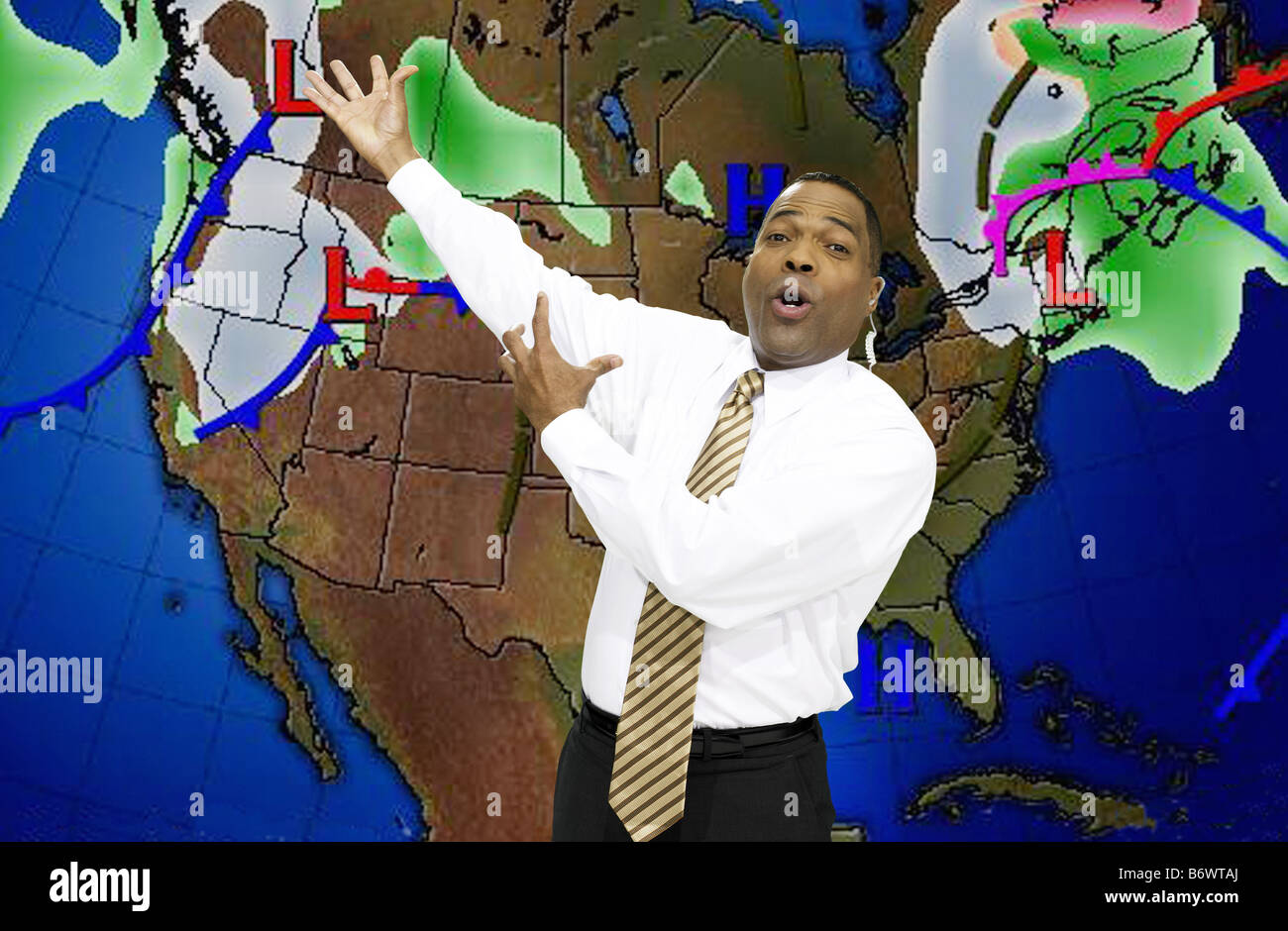 Weather presenter map hi-res stock photography and images - Alamy