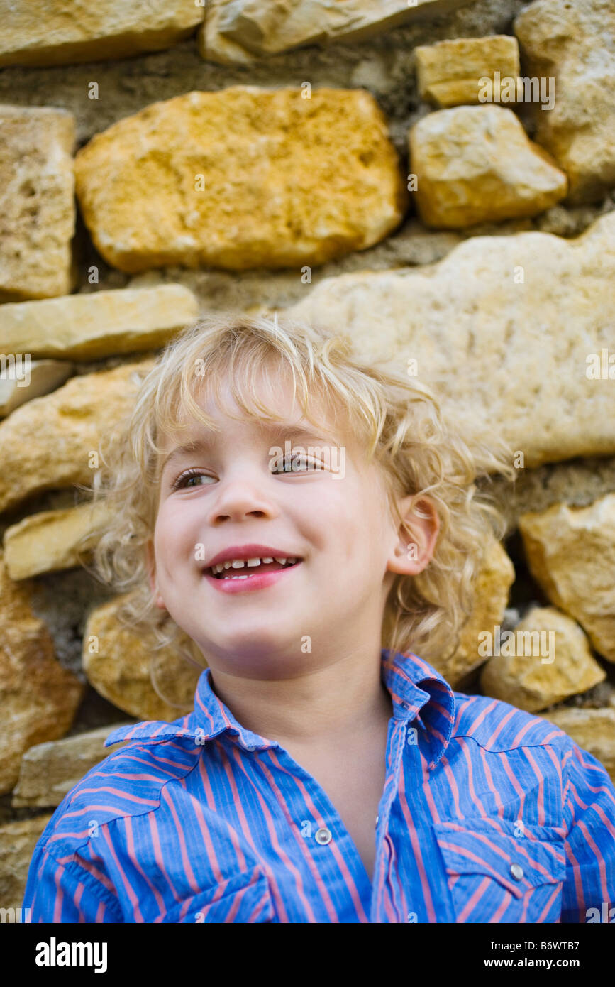 Portrait of a boy smiling Stock Photo - Alamy