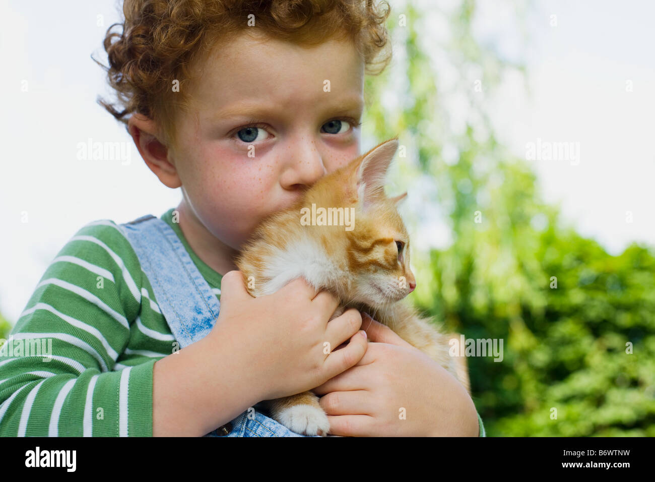 Boy and kitten hi-res stock photography and images - Alamy