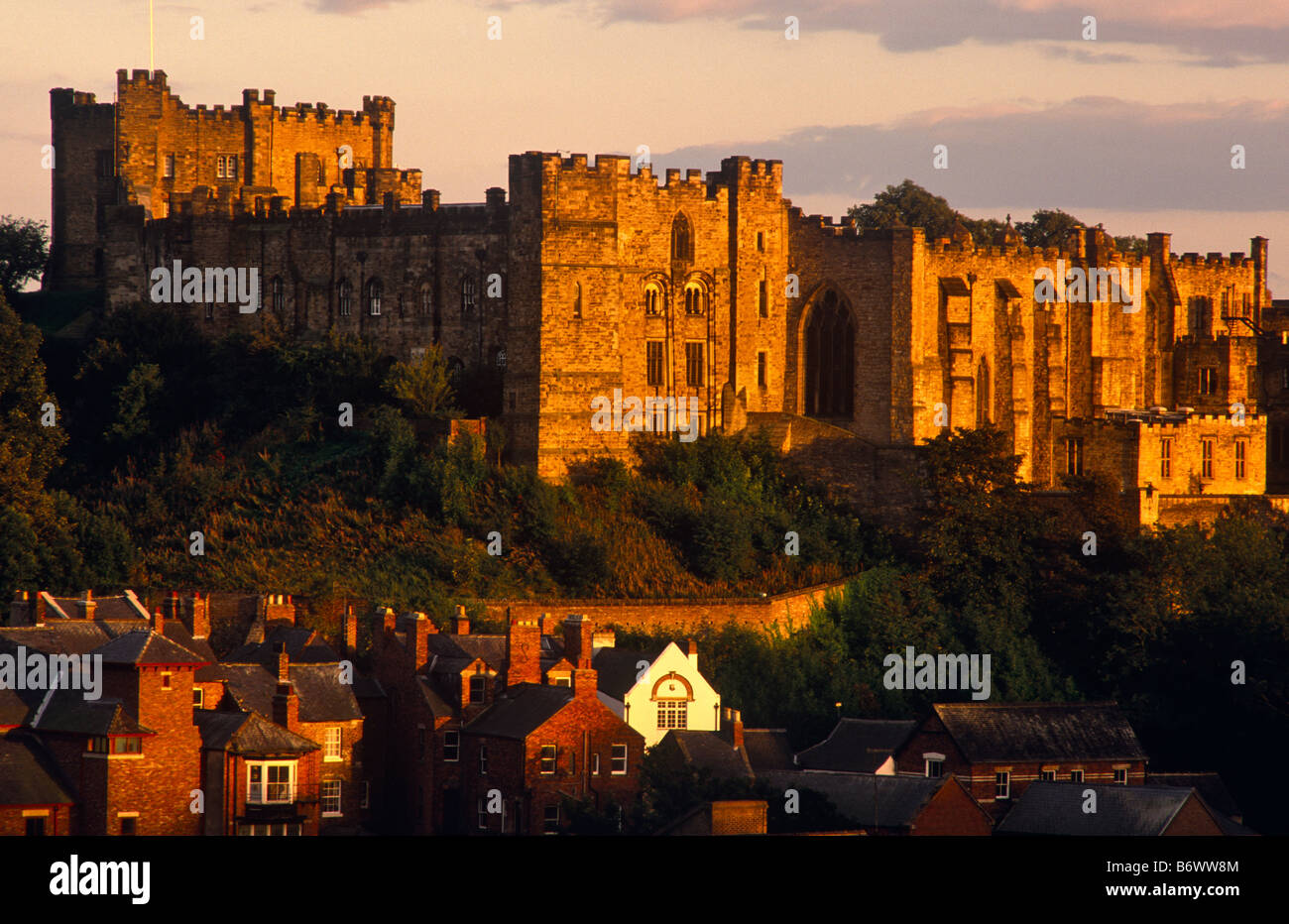 Sunset at Durham Castle, Durham City, County Durham Stock Photo - Alamy