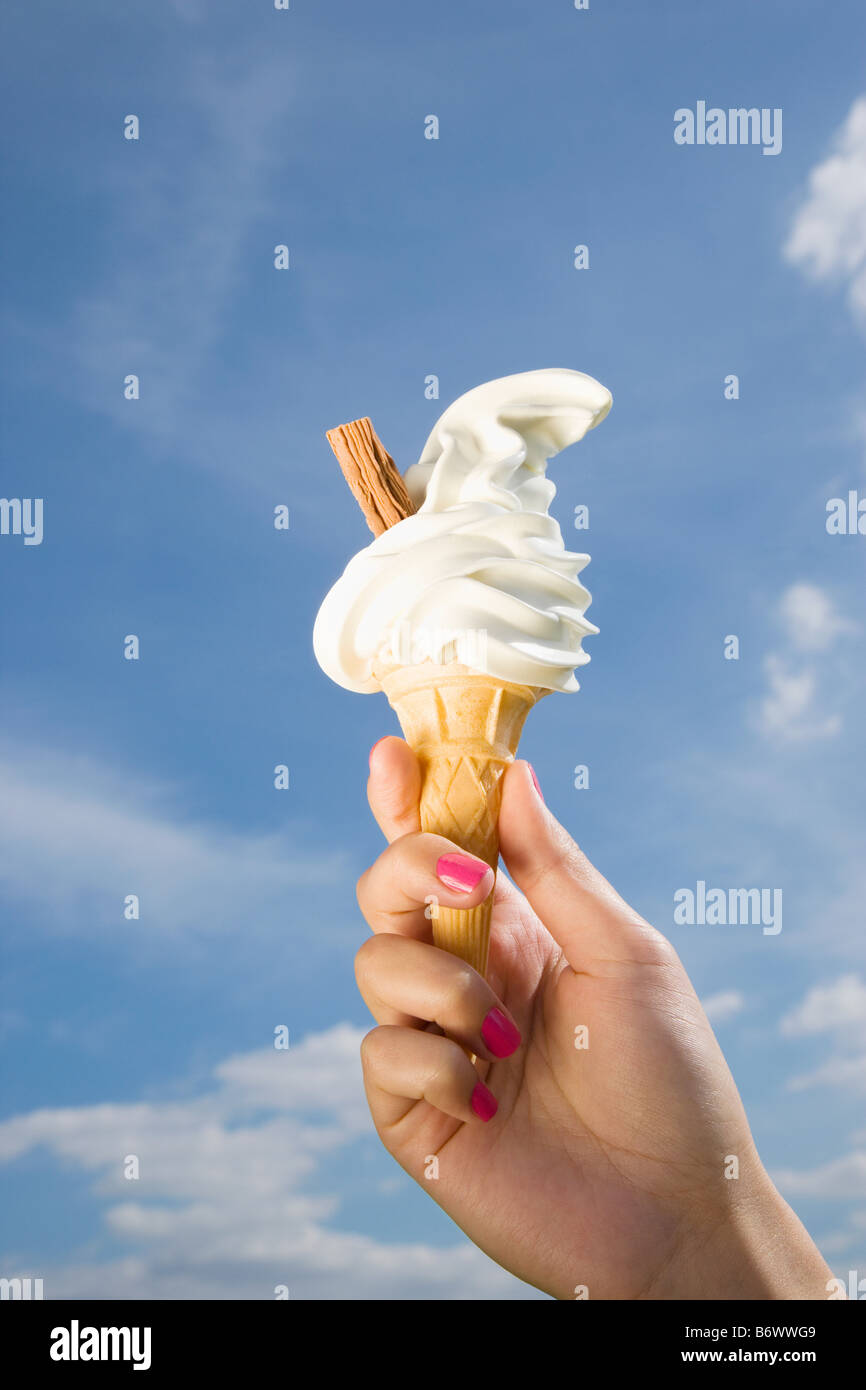 Person with ice cream Stock Photo - Alamy