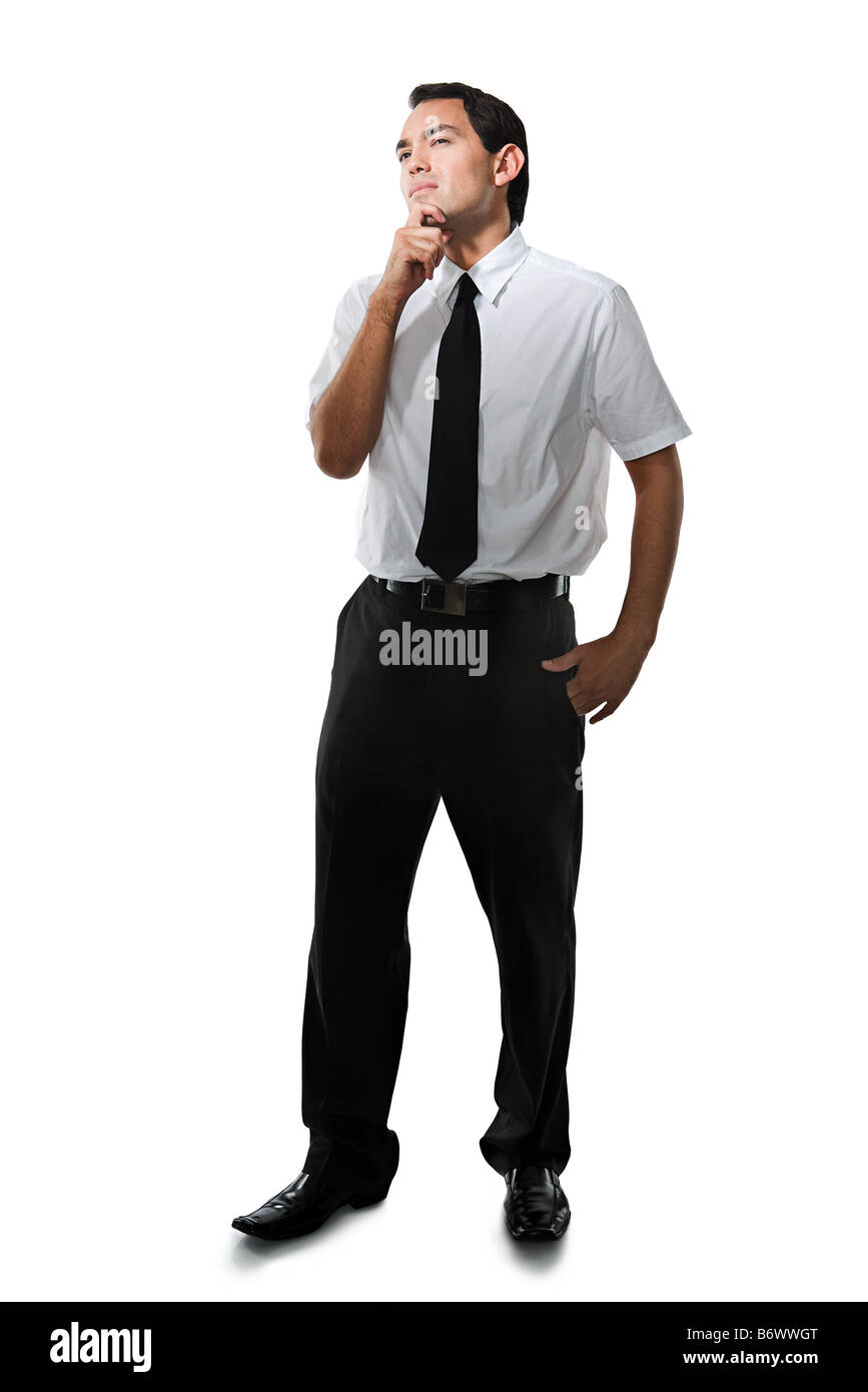 Young man thinking Stock Photo - Alamy