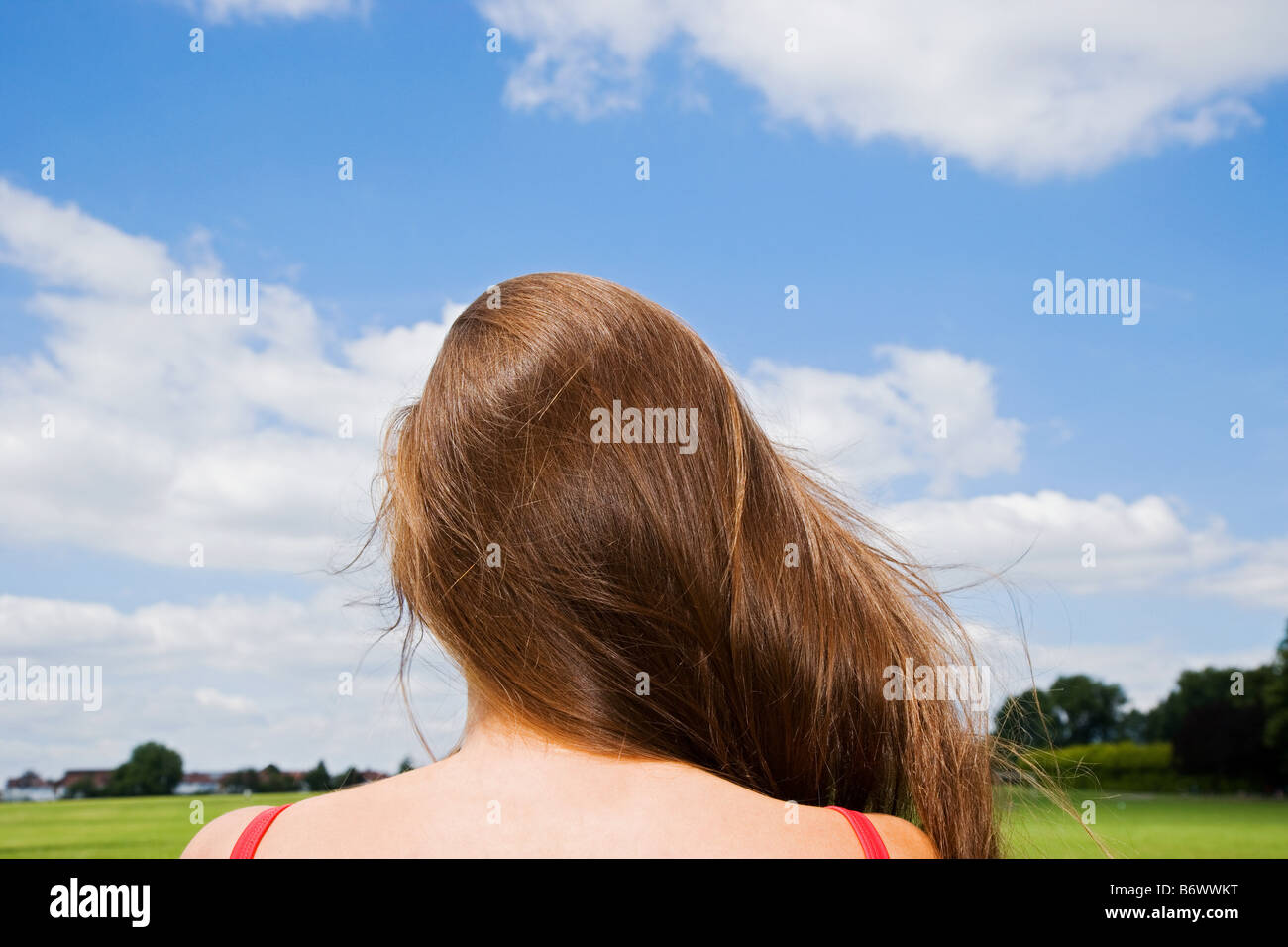 Rear view of woman Stock Photo - Alamy