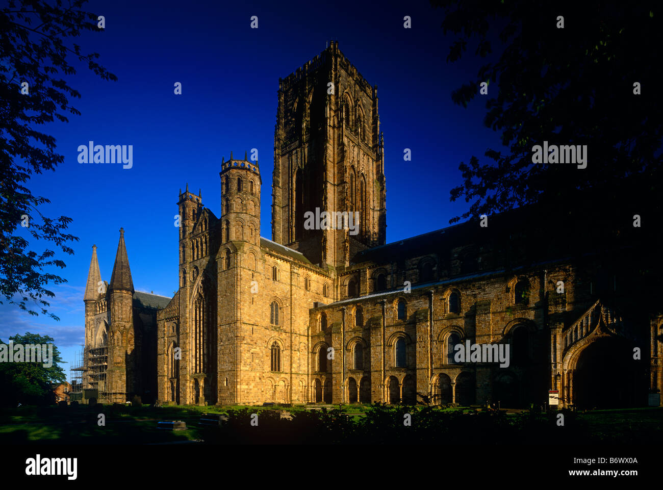 Durham Cathedral at sunset, Durham City, County Durham Stock Photo - Alamy
