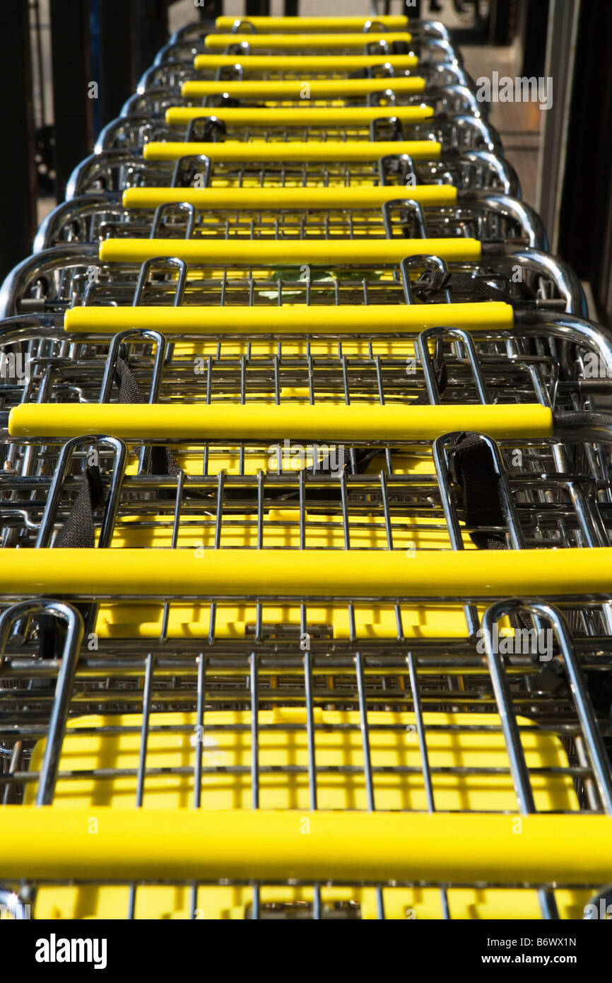 Yellow trolleys hi-res stock photography and images - Alamy