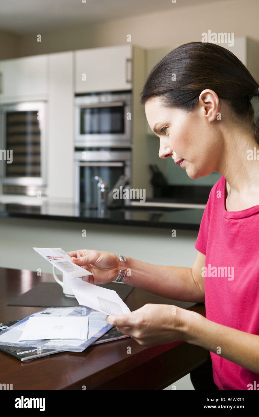 Woman with mail Stock Photo - Alamy