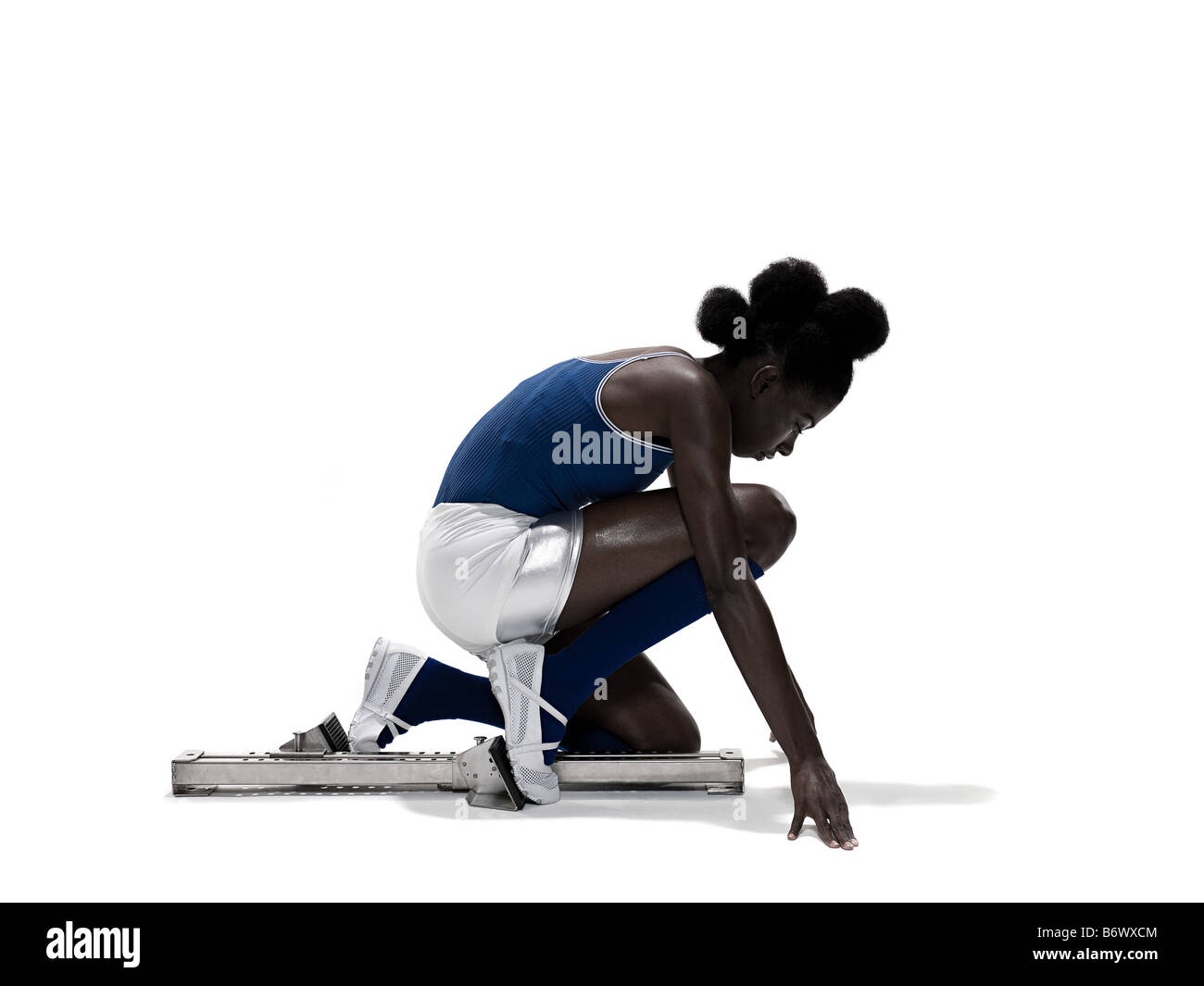 One young athletic woman Cut Out Stock Images & Pictures - Alamy