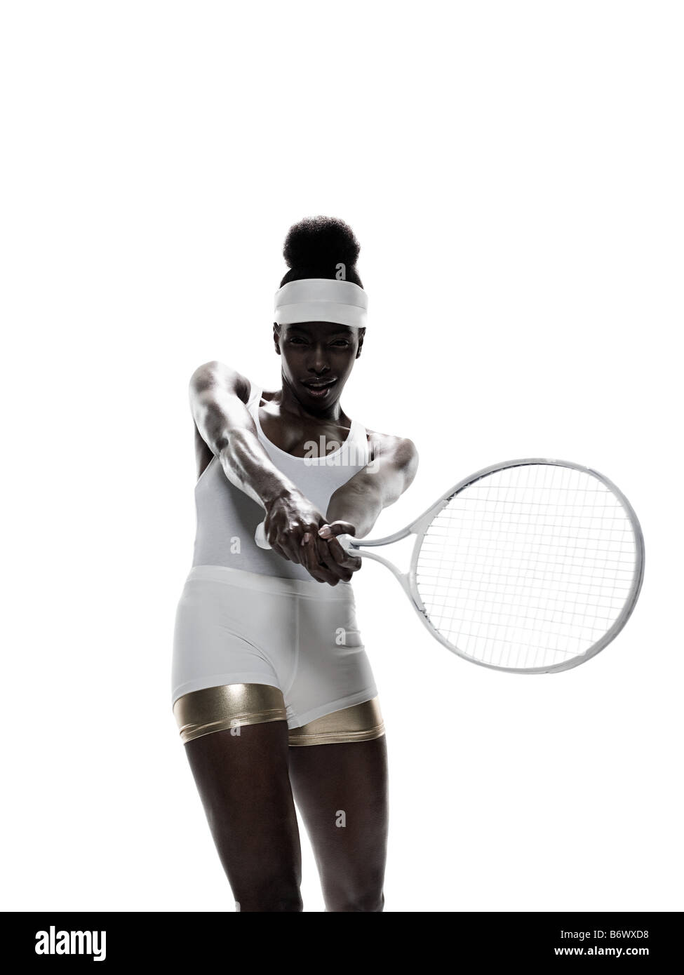 African american female tennis racket hi-res stock photography and ...