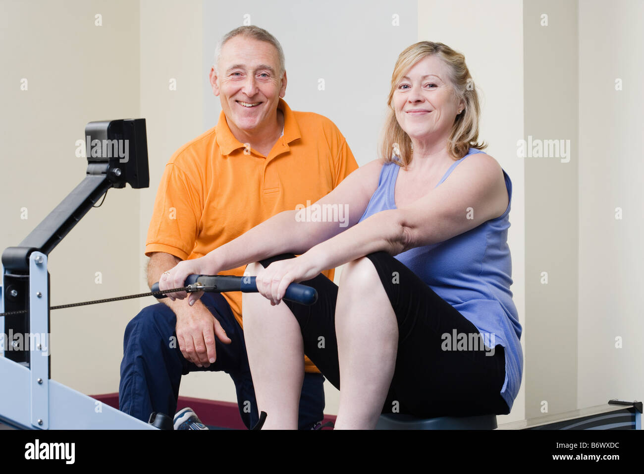 Male Using Rowing Machine High Resolution Stock Photography and Images ...