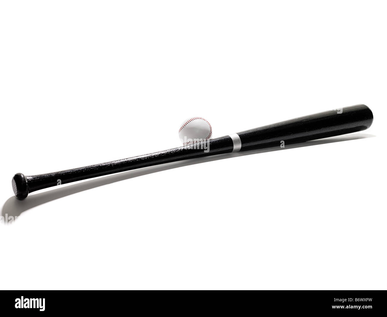 Baseball bat and ball Stock Photo - Alamy