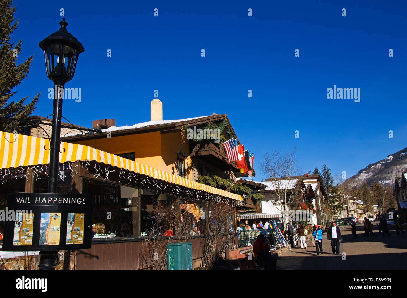 USA, Colorado, Vail Village Ski Resort, Shopping Street Stock Photo - Alamy