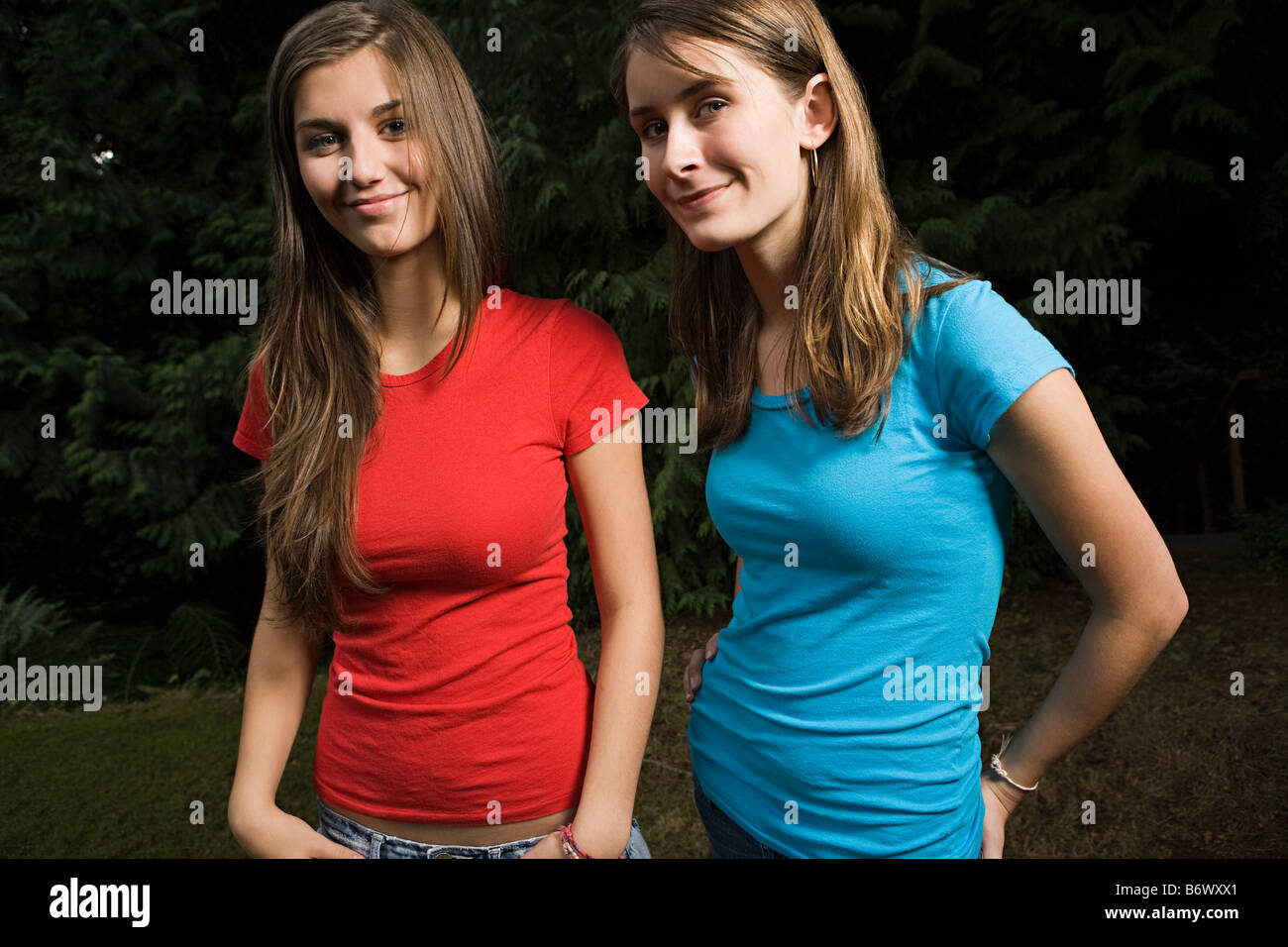 Two teenage girls Stock Photo - Alamy