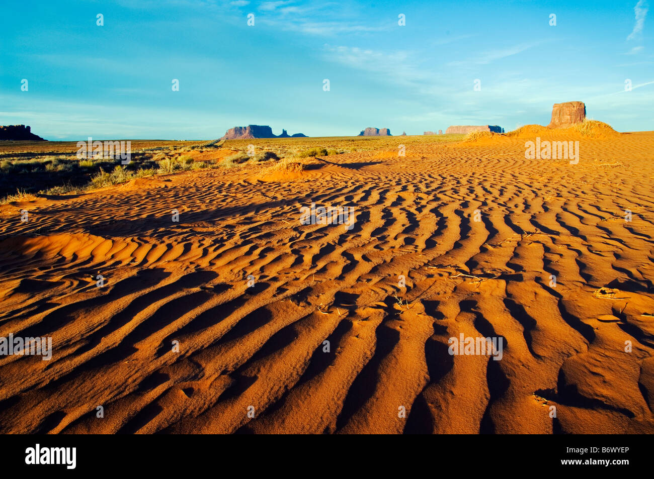USA Arizona Monument Valley Navajo Tribal Park Sand dune patterns Stock ...