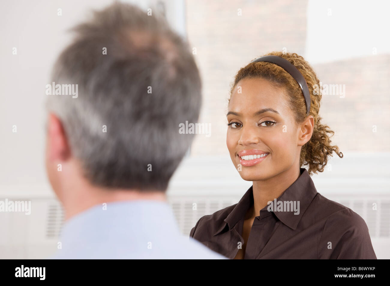 Portrait of a young woman in a lesson Stock Photo - Alamy