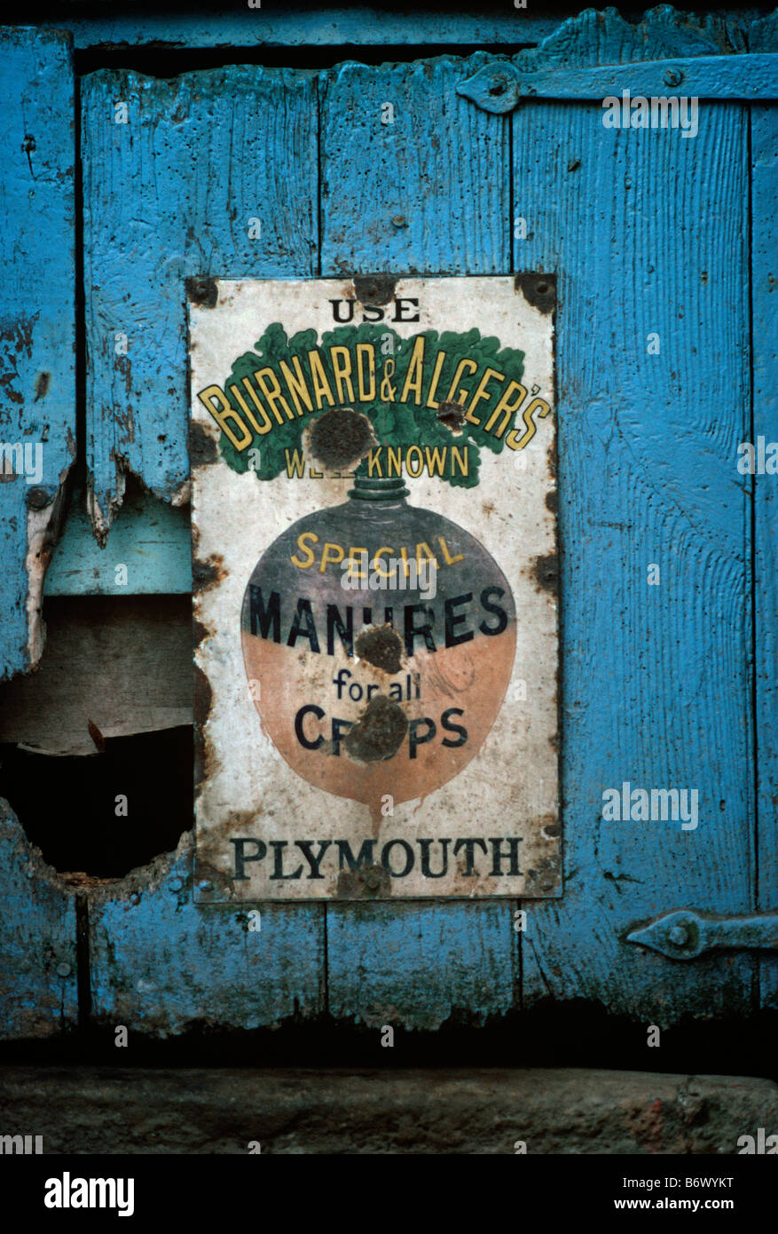 Manure sign, Devon Stock Photo - Alamy