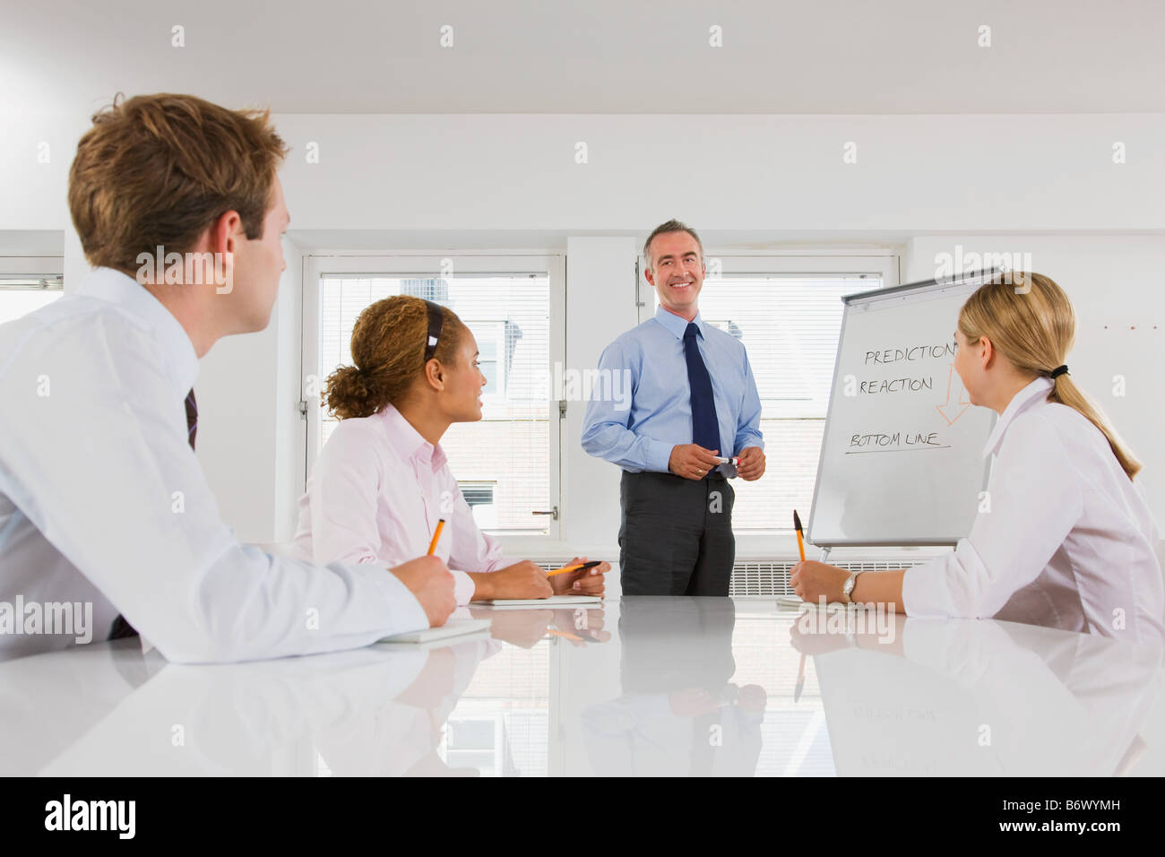 A lecturer teaching business students Stock Photo - Alamy