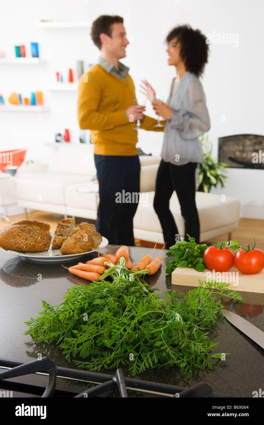 Food on a kitchen counter Stock Photo - Alamy