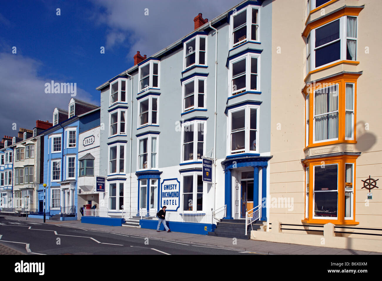 Aberystwyth Marine Terrace Victorian style buildings Ceredigion Wales ...