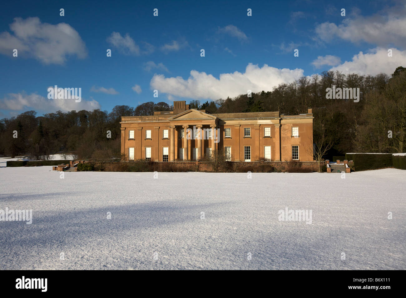 Himley Hall in the Winter with Snow on the Ground Himley Hall Dudley ...