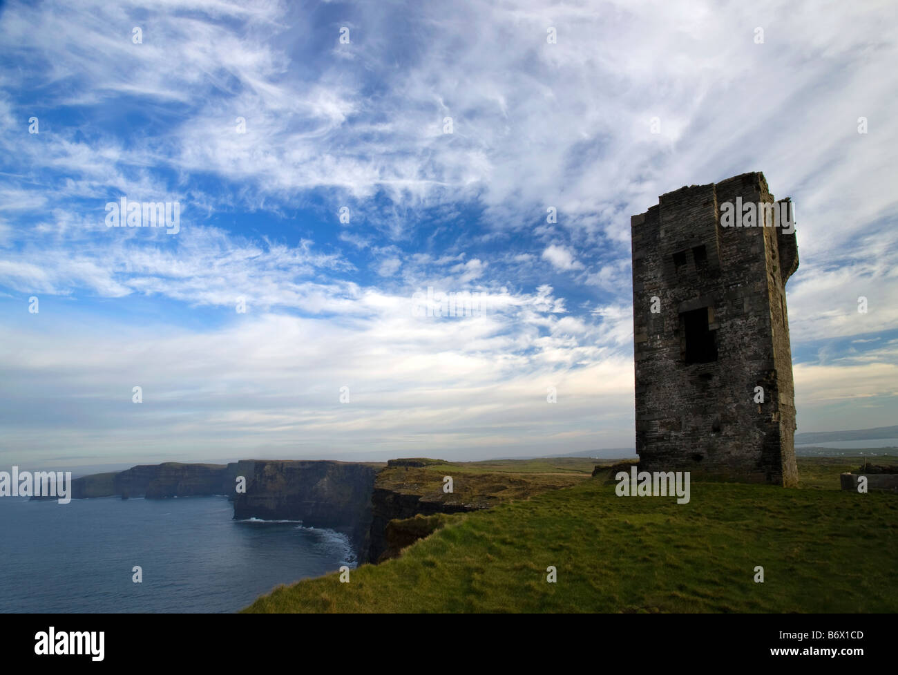 Moher Tower at Hag's Head at the Cliffs of Moher Co Clare Ireland Stock ...