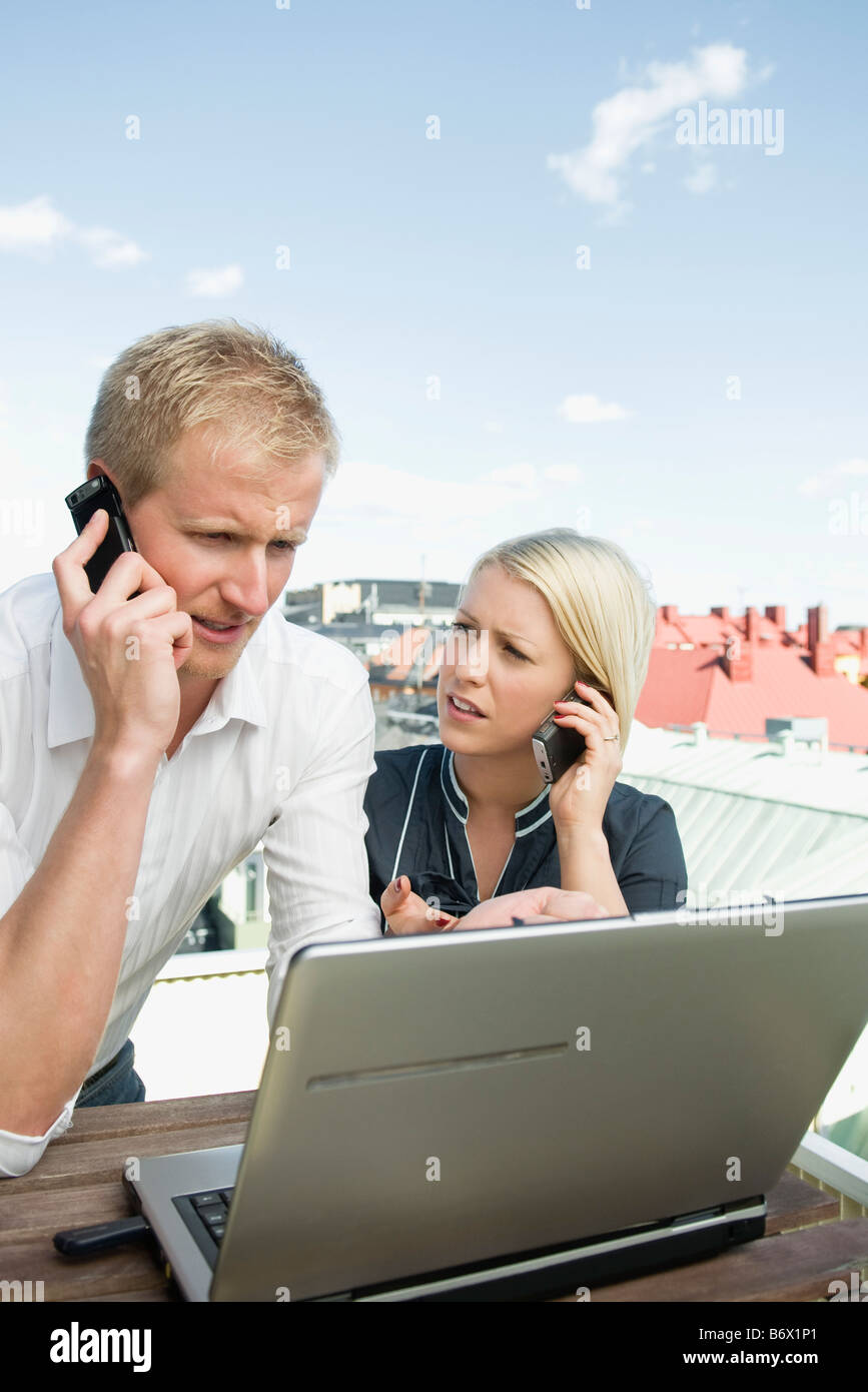 Two girls laptop computers on hi-res stock photography and images - Alamy