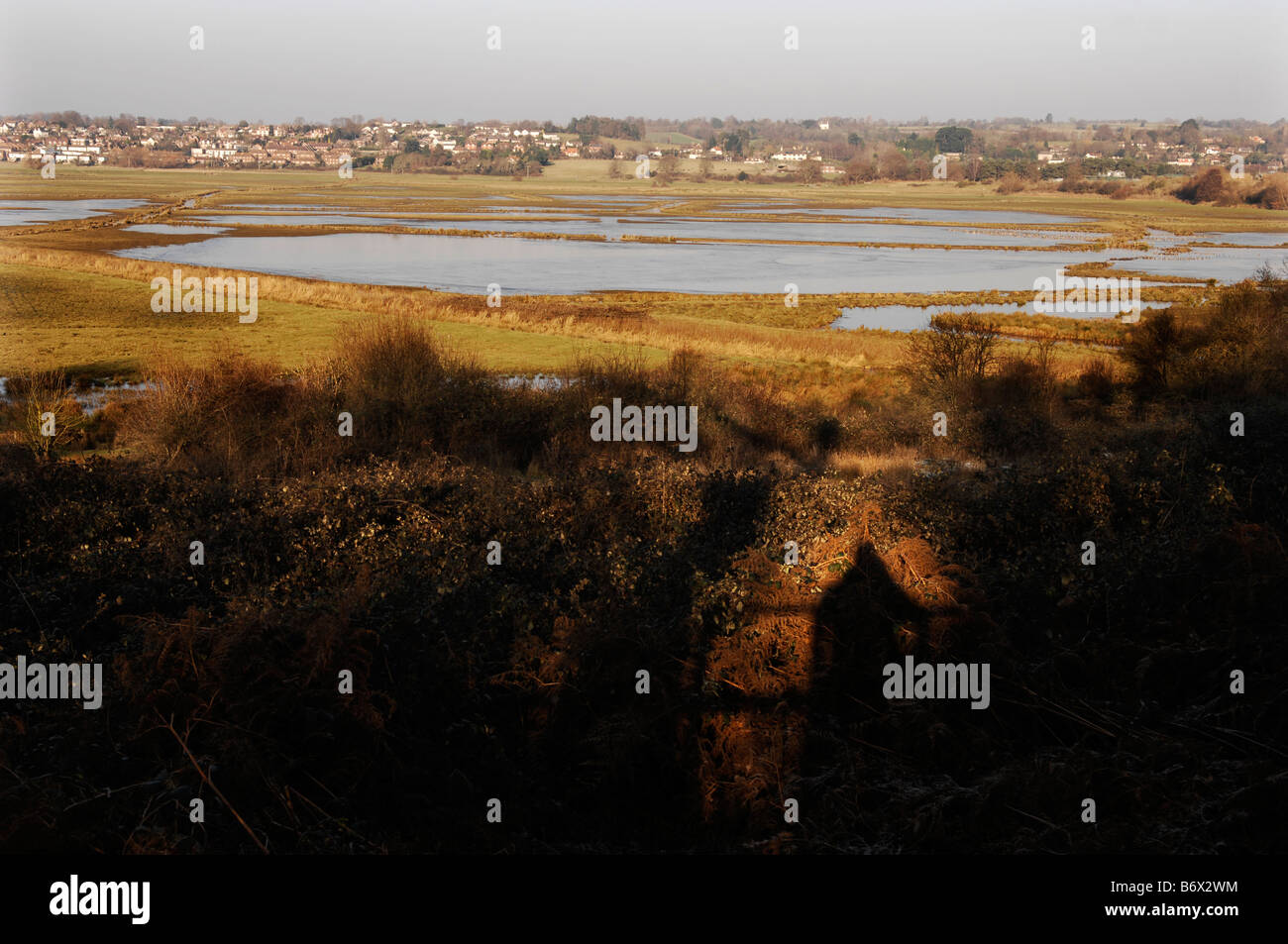 The Pulborough Brooks RSPB nature reserve in West Sussex Stock Photo ...