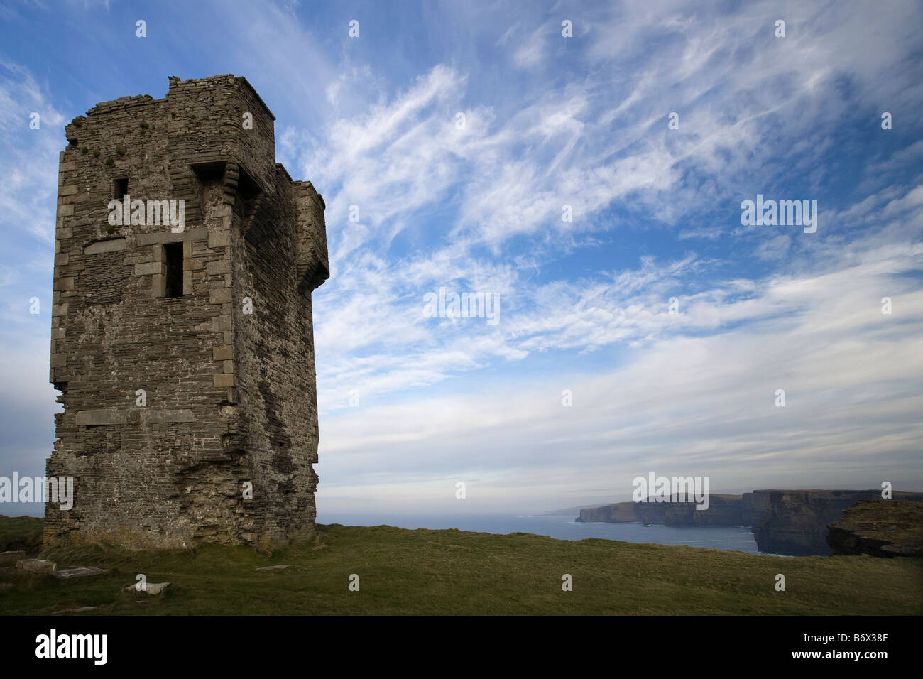 Moher Tower at Hag's Head at the Cliffs of Moher Co Clare Ireland Stock ...