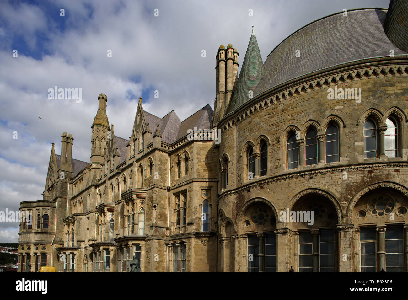 Aberystwyth University College 1865 Victorian style building Ceredigion ...