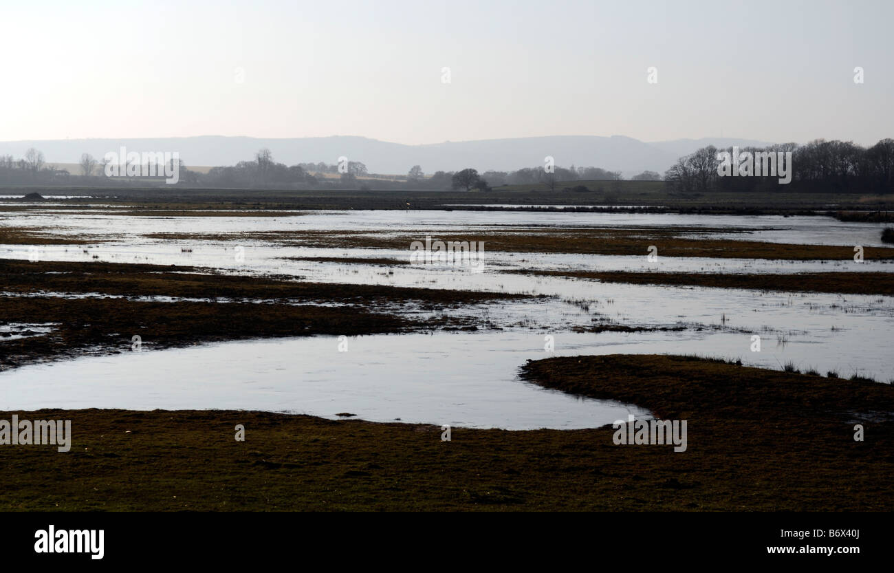 The Pulborough Brooks RSPB nature reserve in West Sussex Stock Photo ...