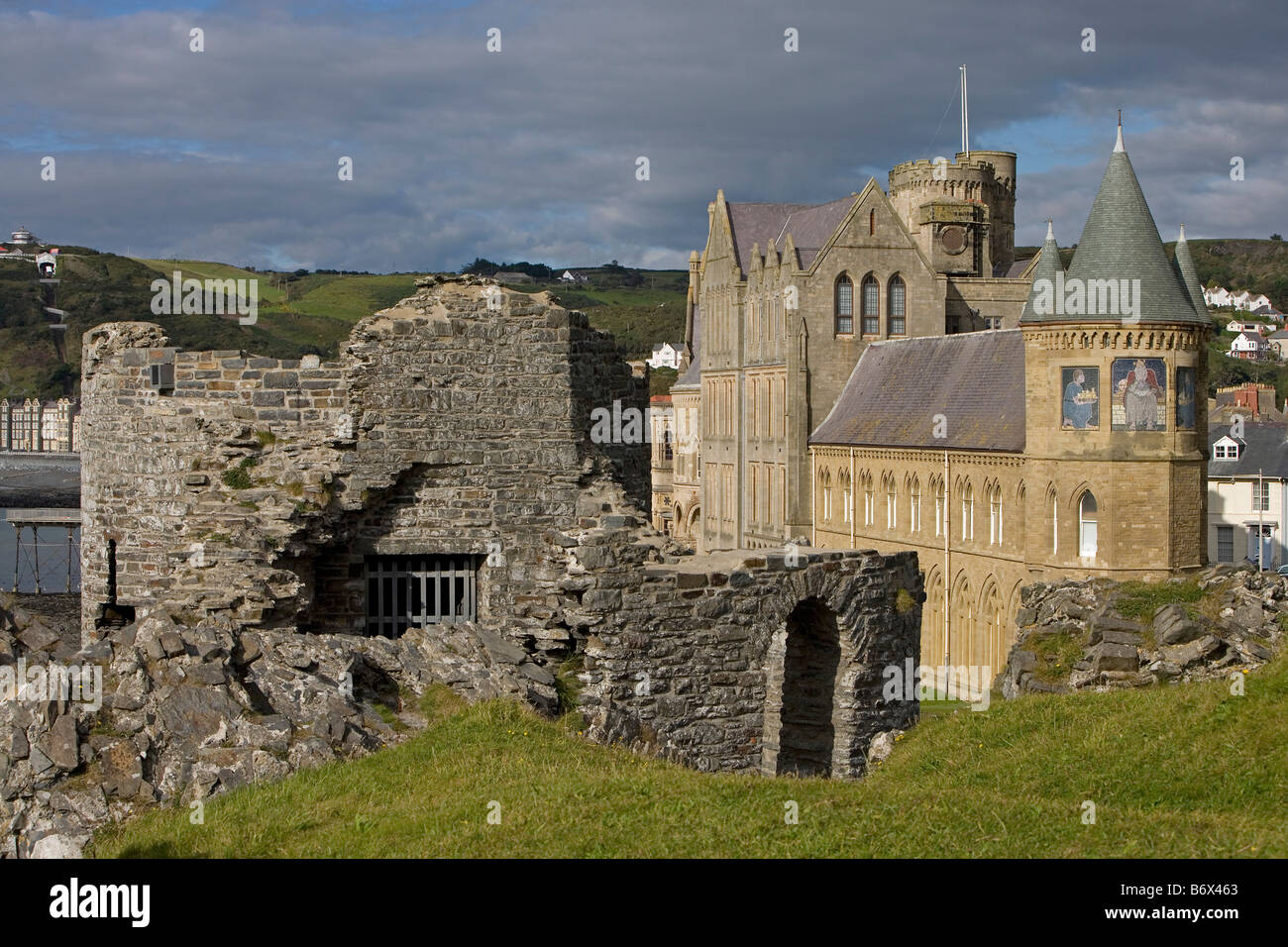 Aberystwyth Castle ruins 1277 by Edward Ist University College 1865 ...