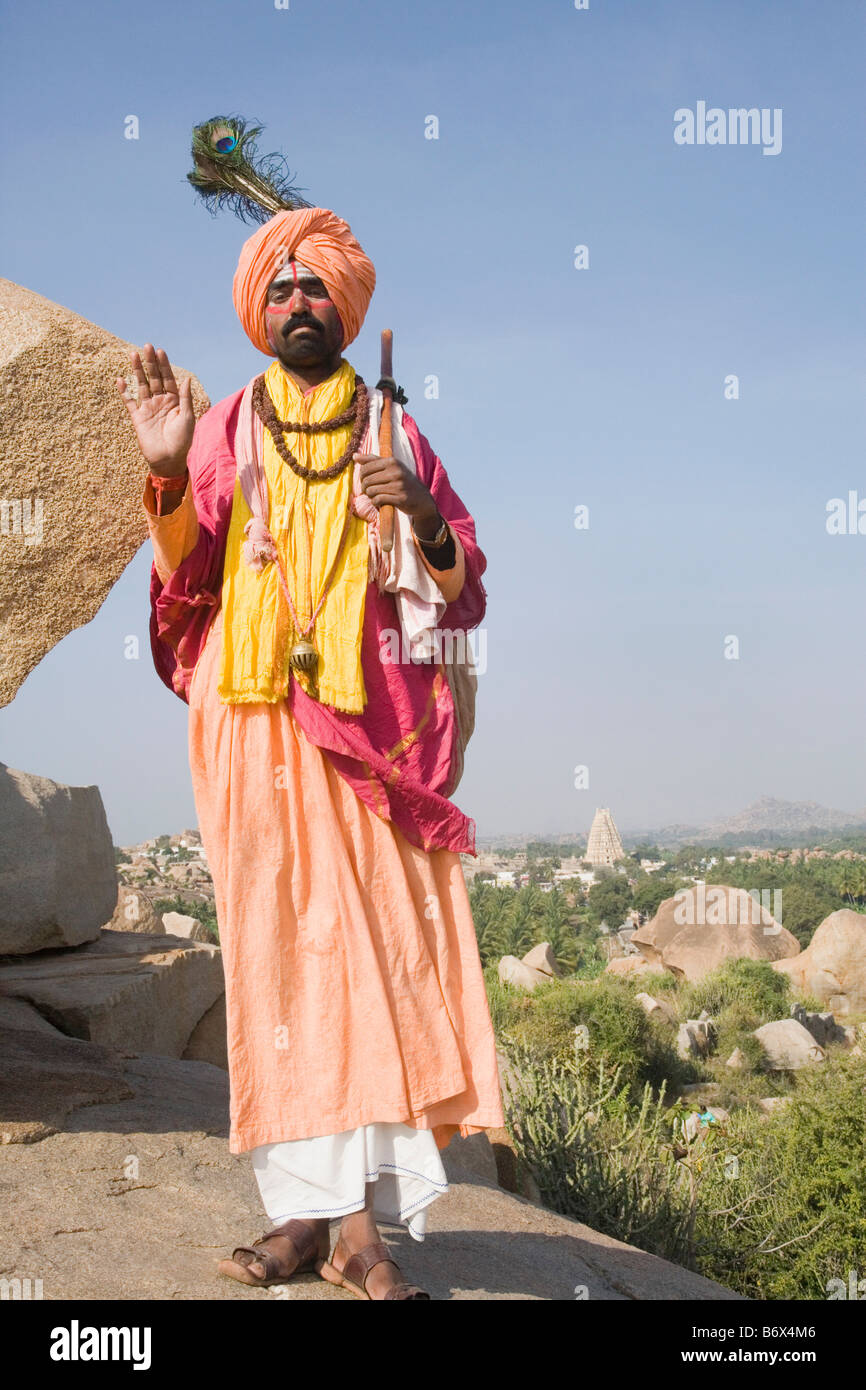 Sadhu With A Stick High Resolution Stock Photography and Images - Alamy