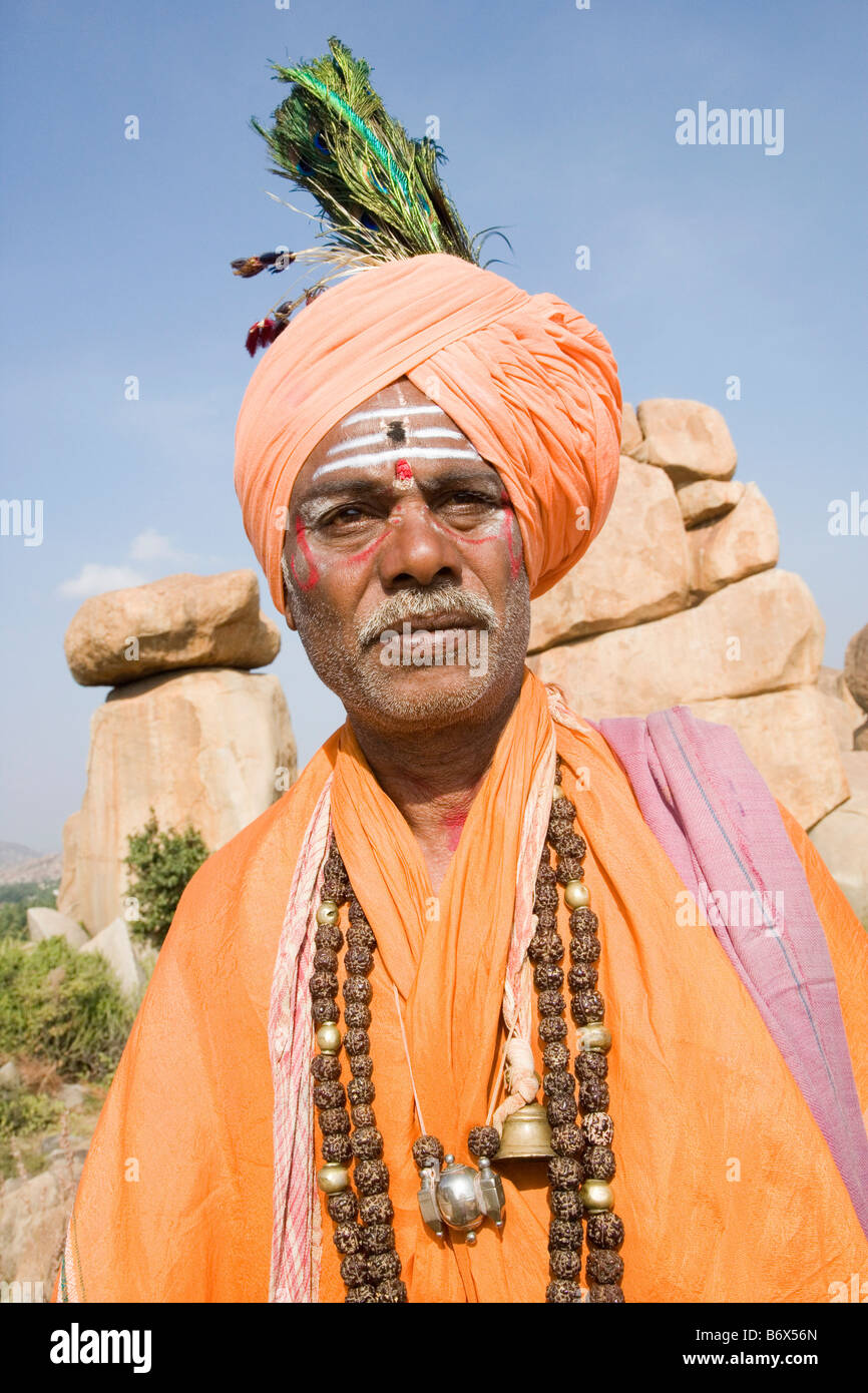 Sadhu with a stick hi-res stock photography and images - Alamy