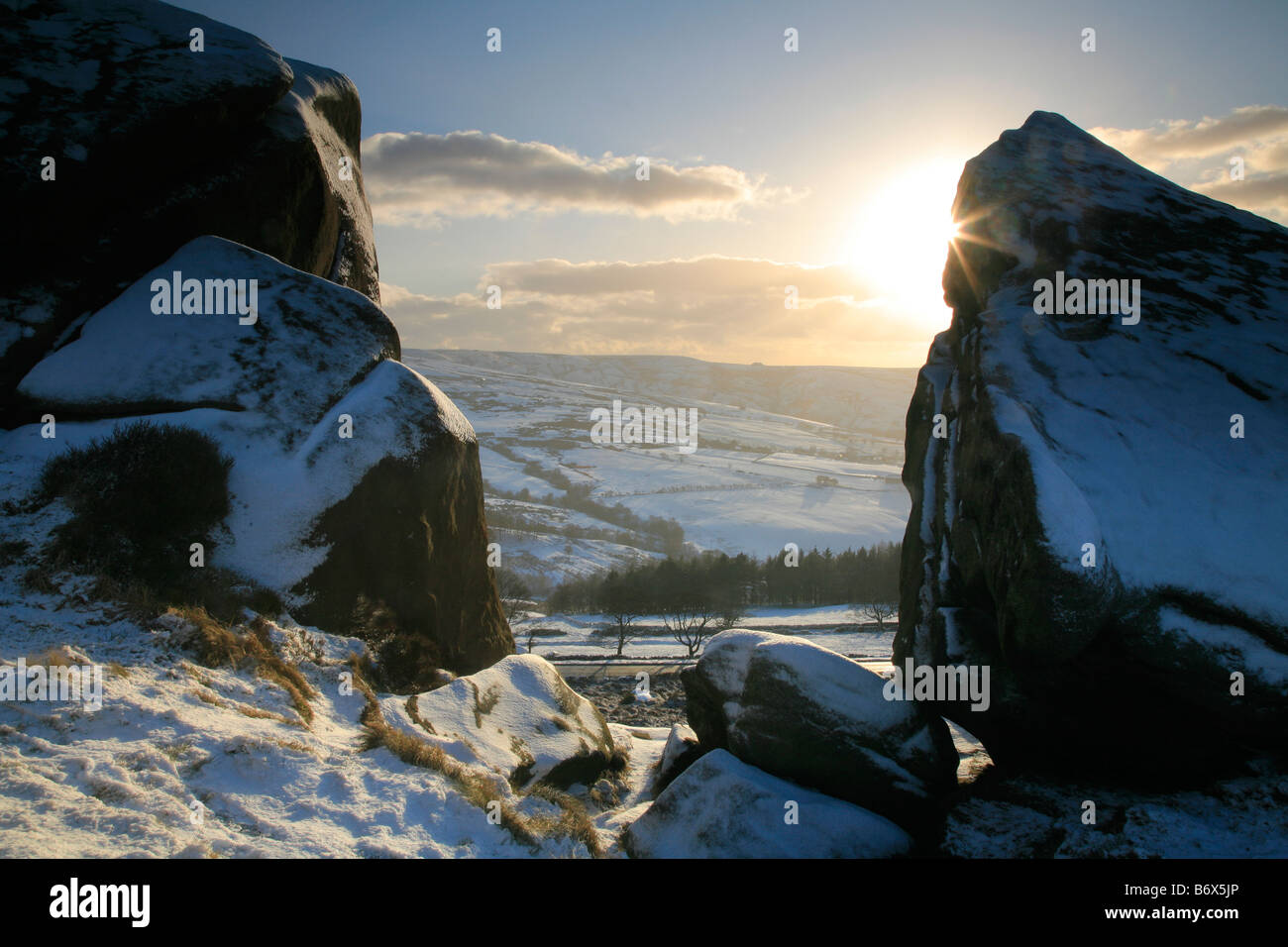 Sunrise at Ramshaw Rocks Stock Photo - Alamy