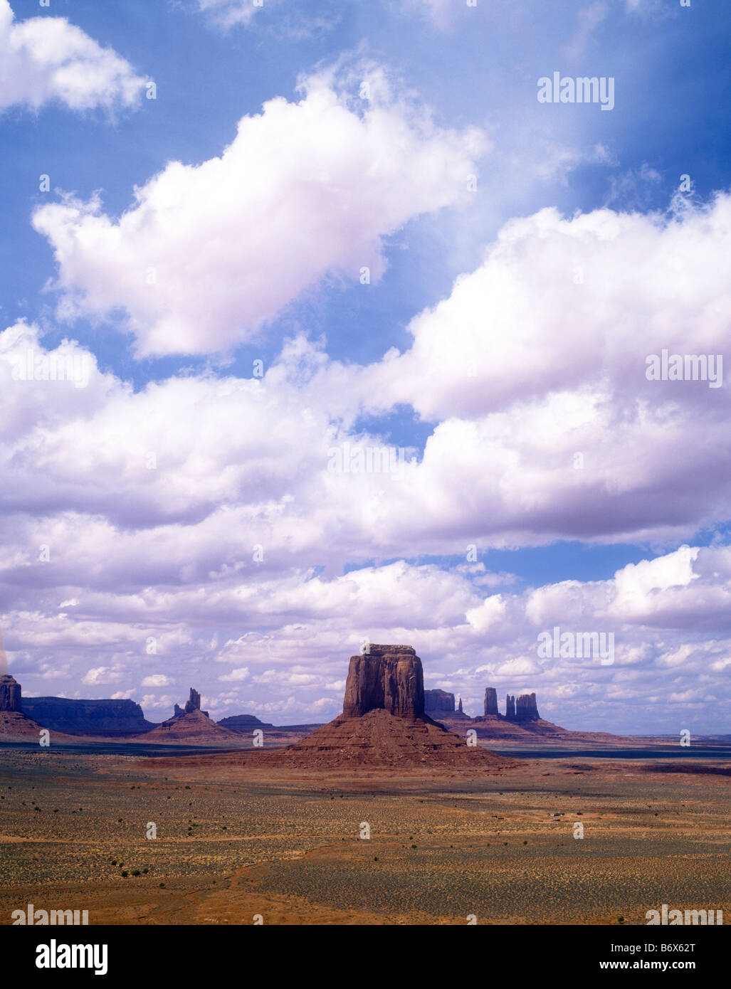The dramatic rock formations of Monument Valley in Arizona Stock Photo ...