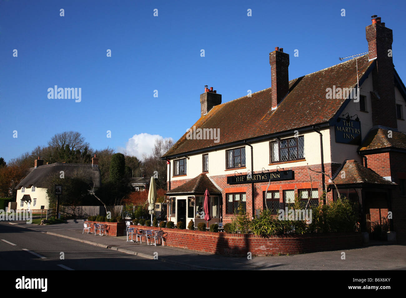 The Martyrs Inn on the main road through the Dorset village of ...