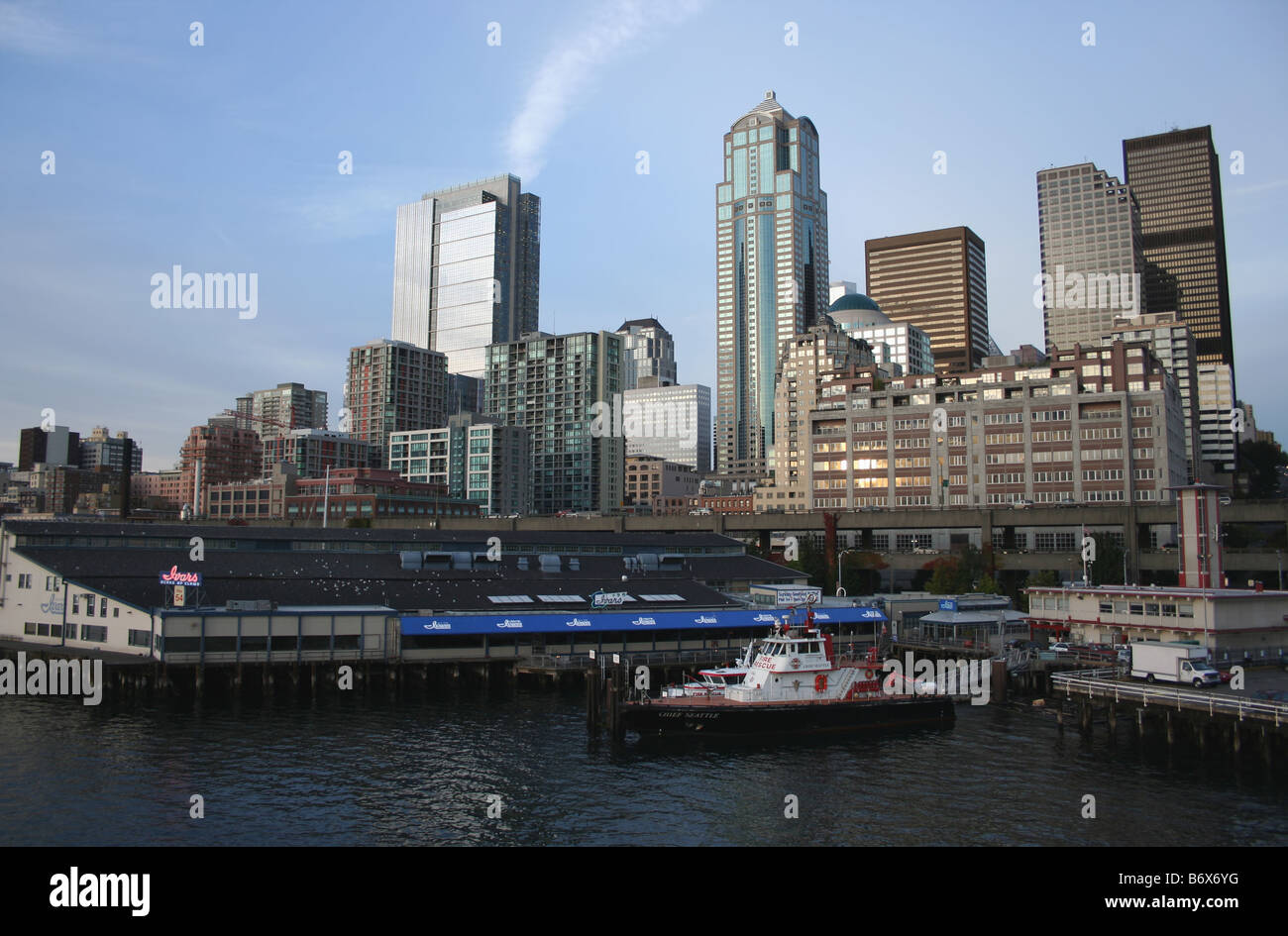 Downtown Seattle waterfront skyline October 2006 Stock Photo - Alamy