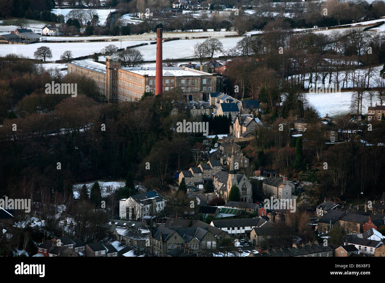 A view of Bollington from White Nancy Stock Photo - Alamy