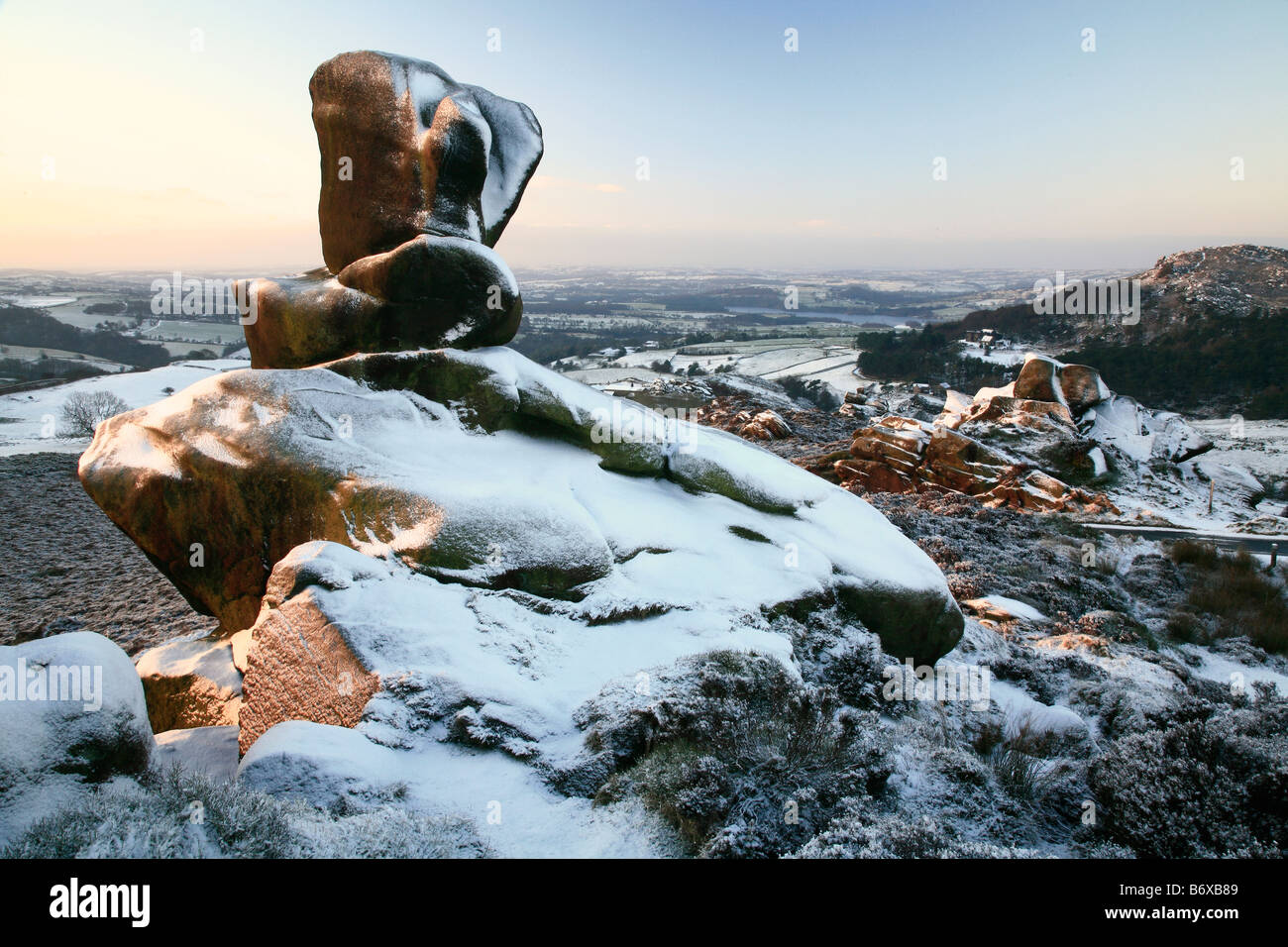 Sunrise at Ramshaw Rocks Stock Photo - Alamy