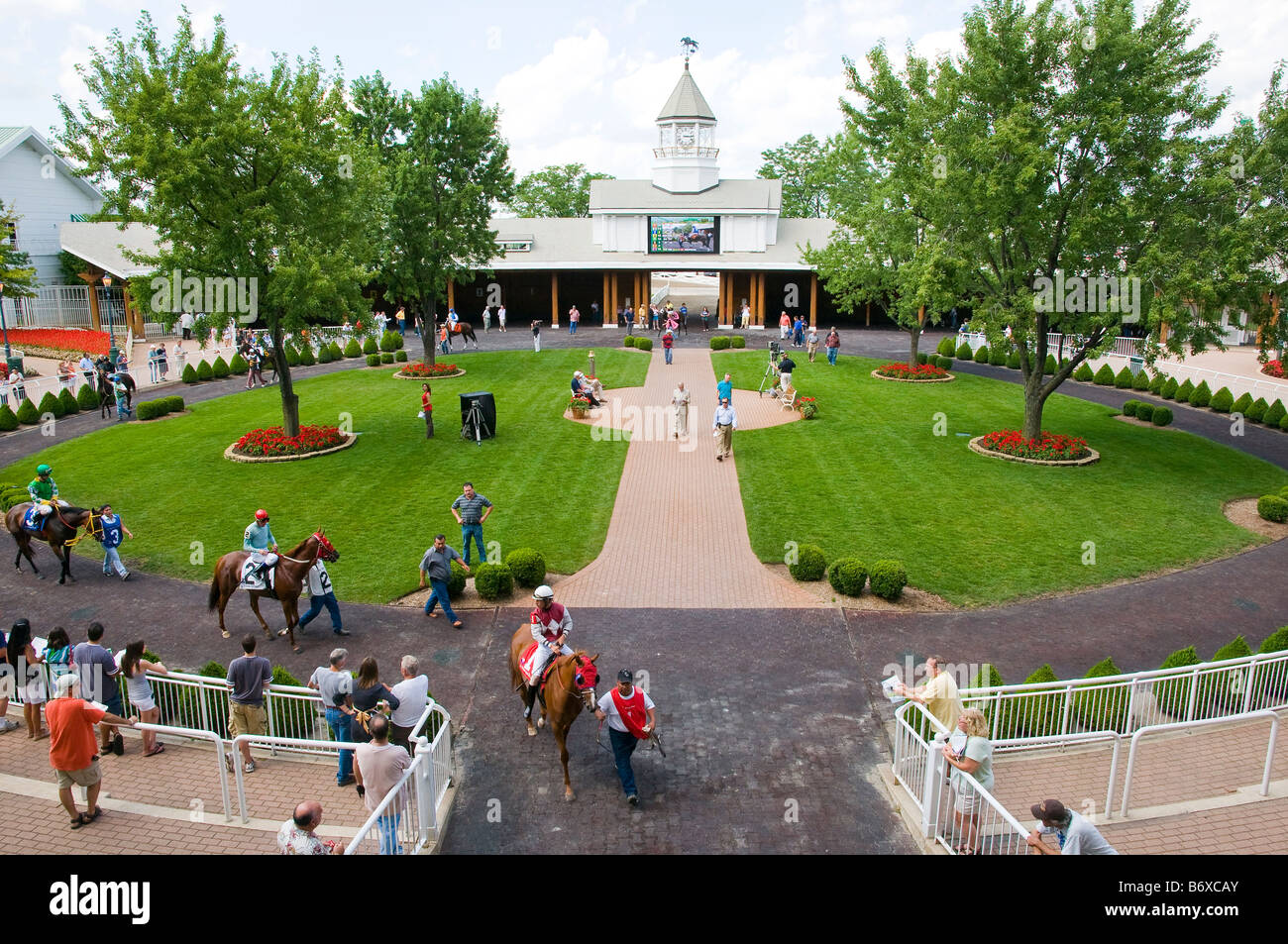 Race Track Paddock Area Stock Photo - Alamy