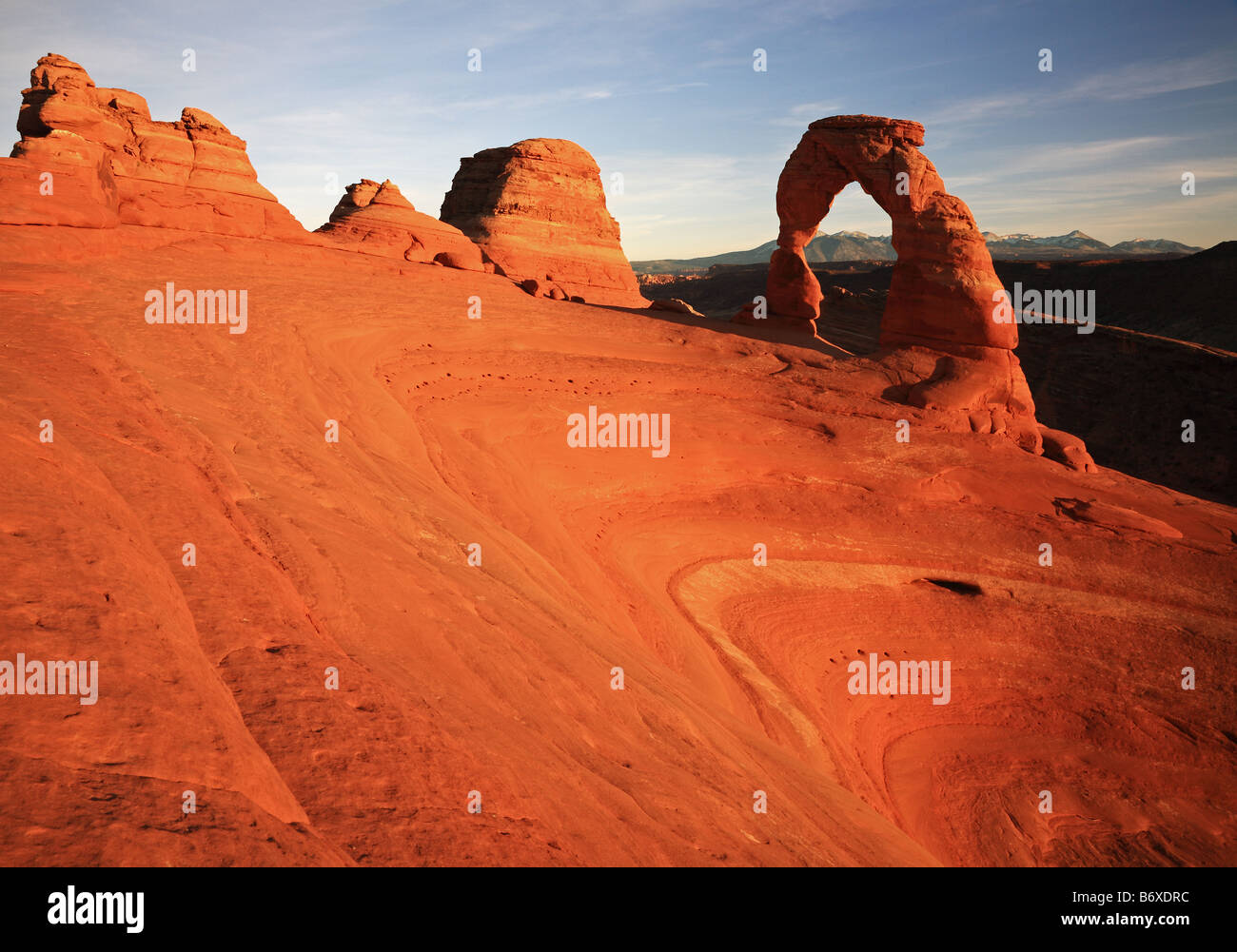 Dusk at Delicate Arch, Arches National Park, Utah, USA Stock Photo - Alamy
