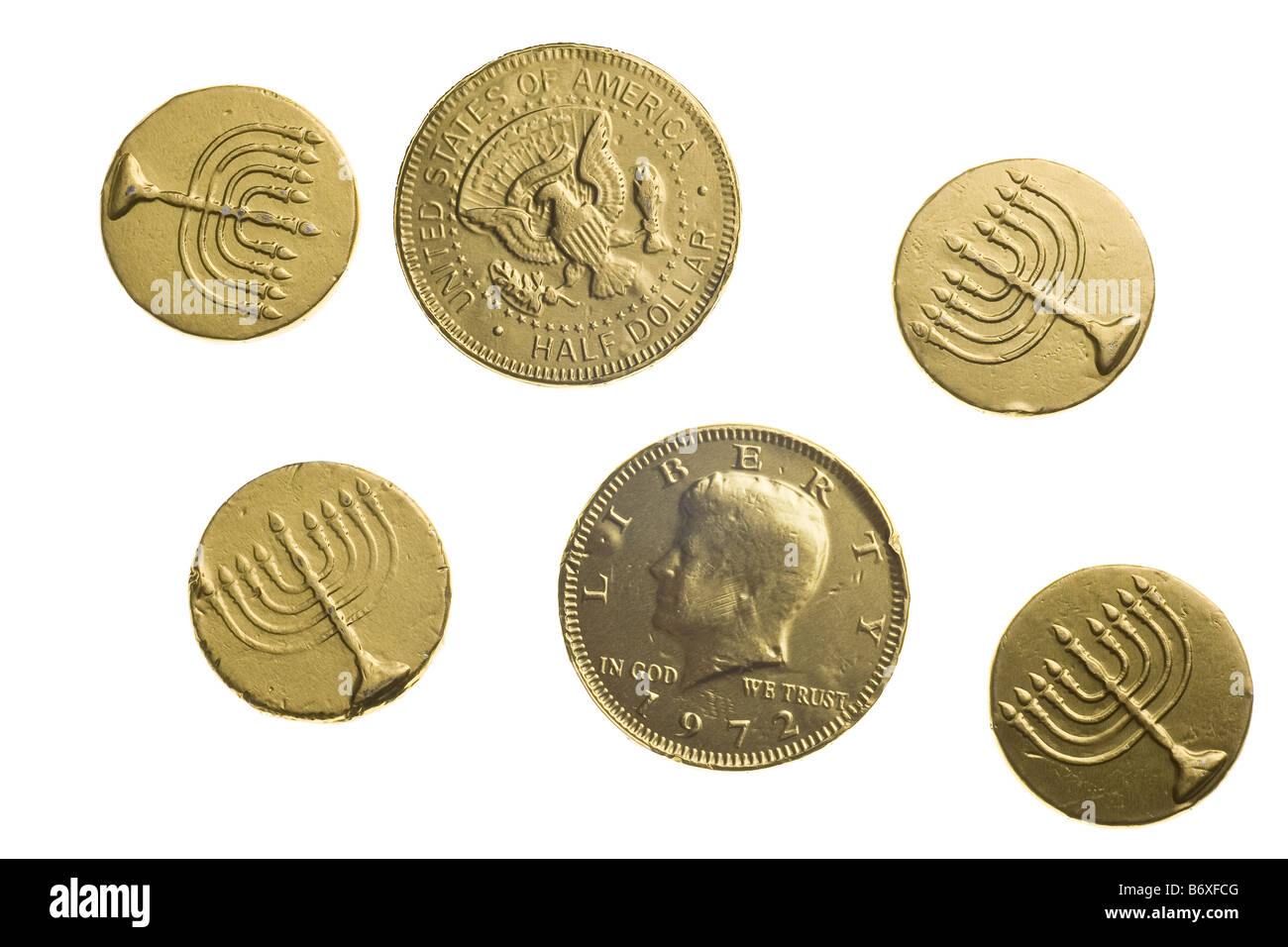 Golden menorah Cut Out Stock Images & Pictures - Alamy