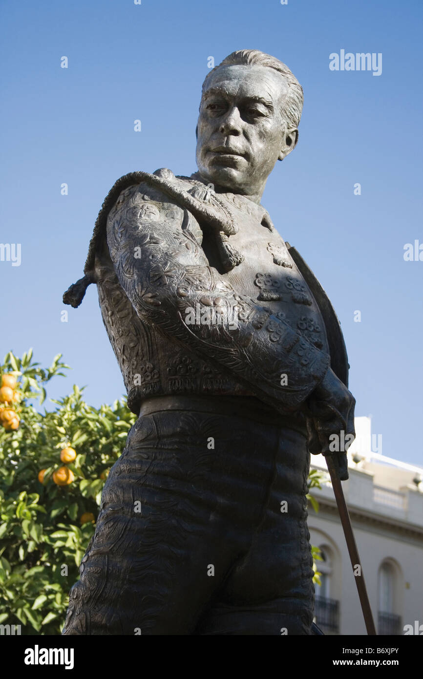 Seville Spain Statue of Curro Romero Spanish bullfighter outside the ...
